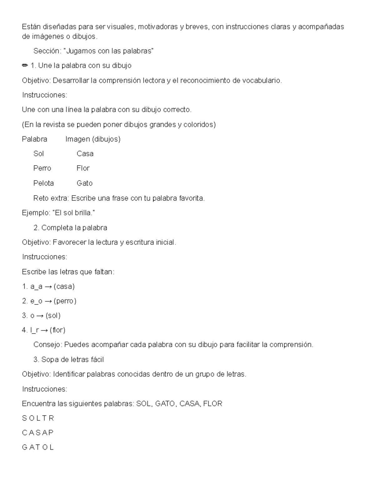 Tarea del folleto: Actividades de Vocabulario y Comprensión - Studocu