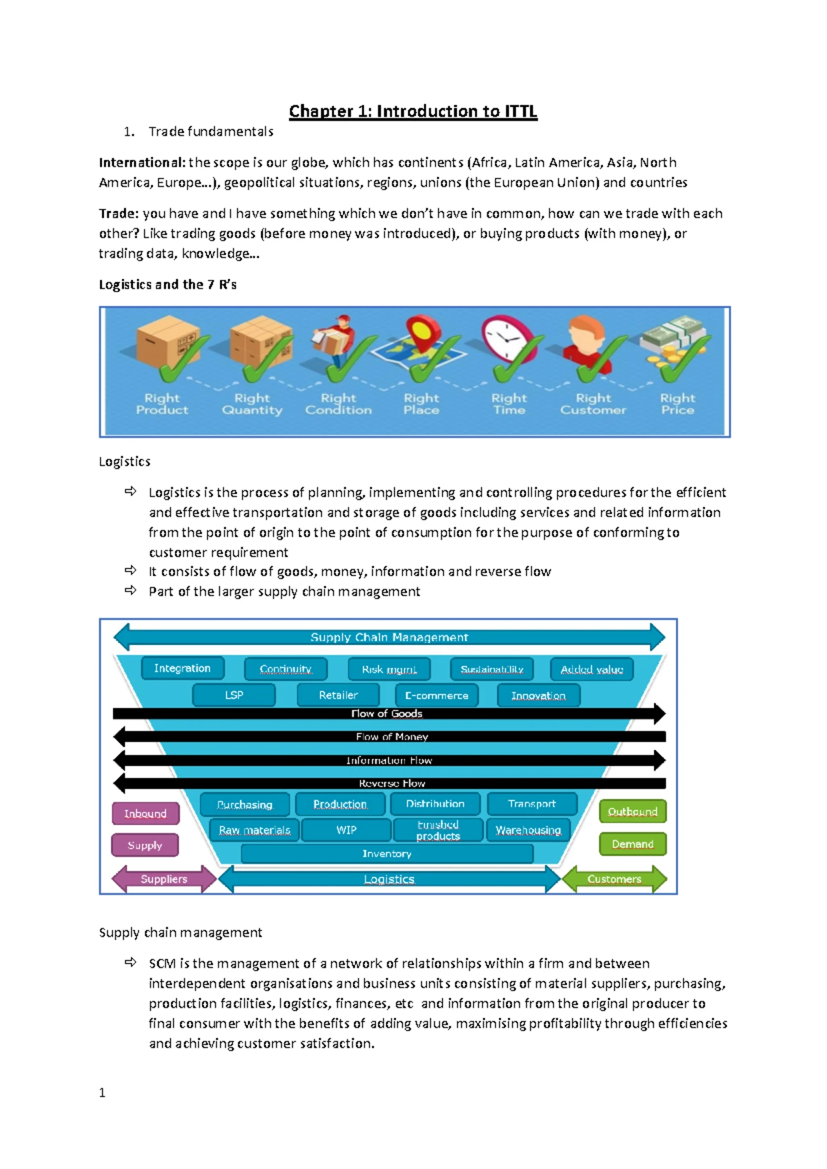 ITTL 101: Summary of International Trade & Logistics Fundamentals - Studocu