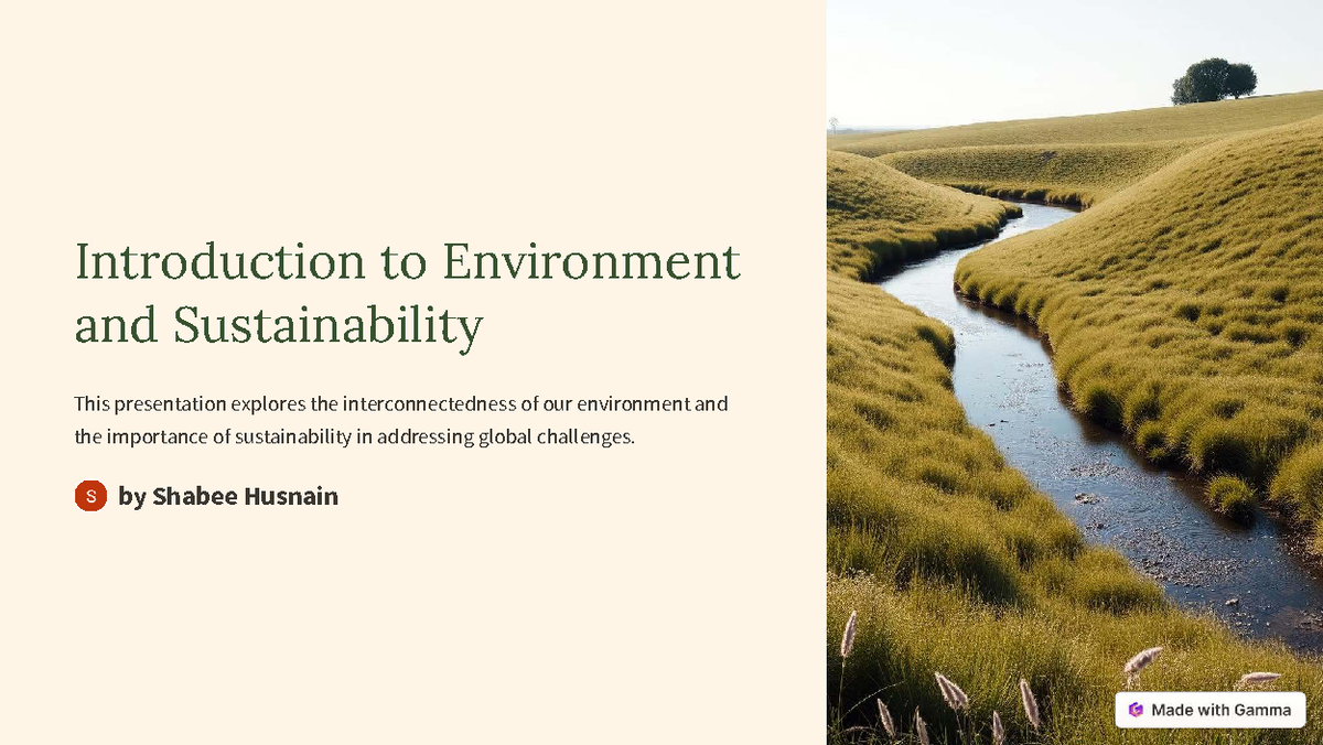 Introduction to Environment and Sustainability: Key Concepts and ...