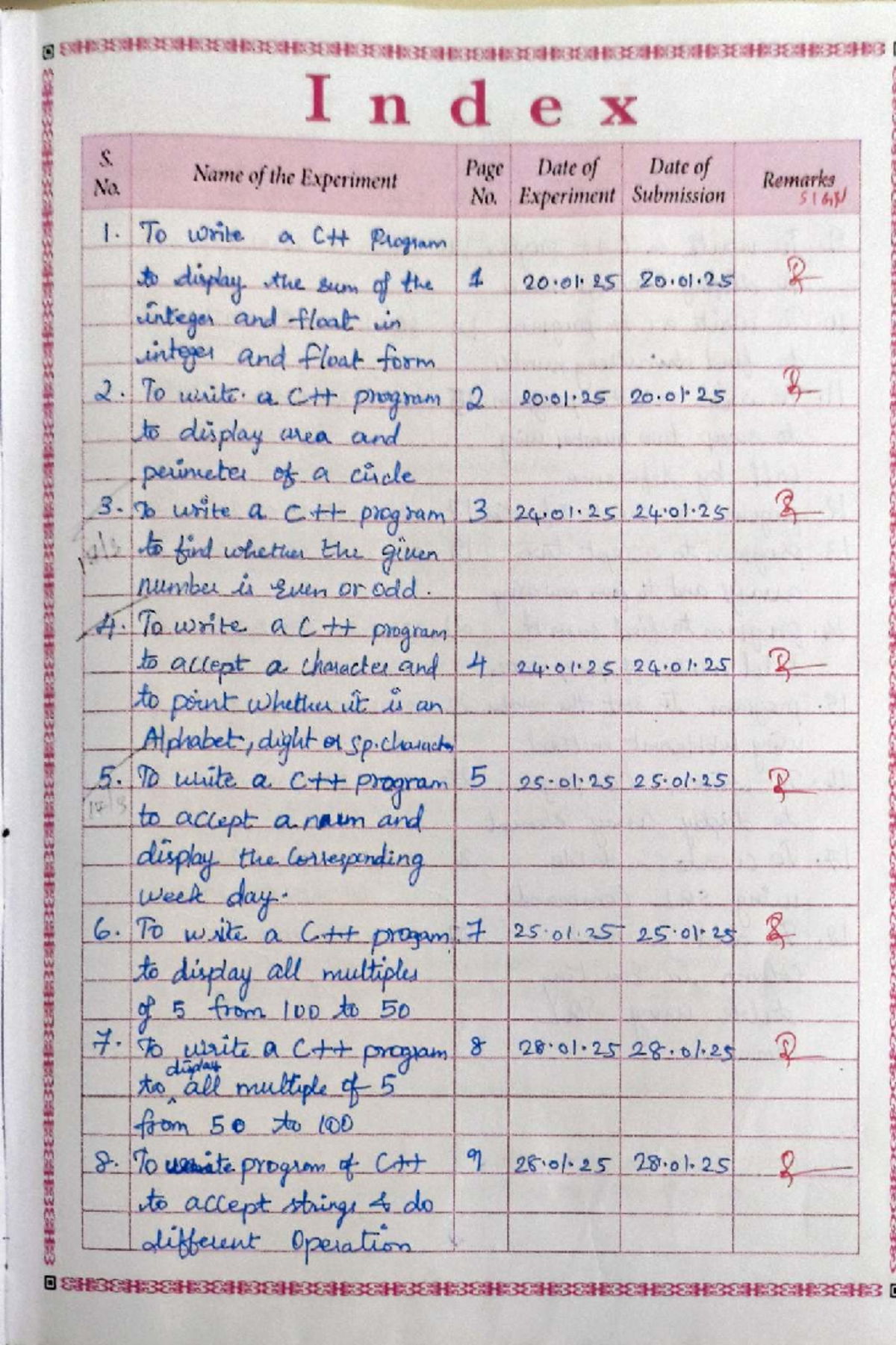 CSc 101: Experiment Records and Program Outputs - Studocu