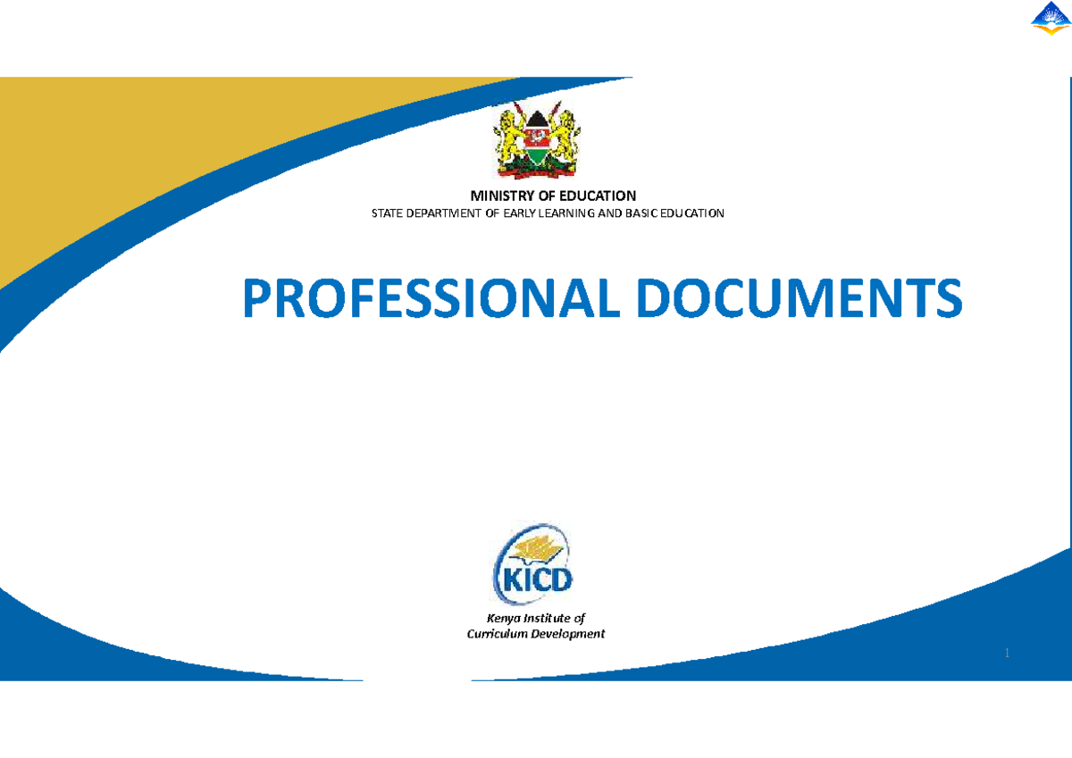professional documents - 1 PROFESSIONAL DOCUMENTS Kenya Institute of ...