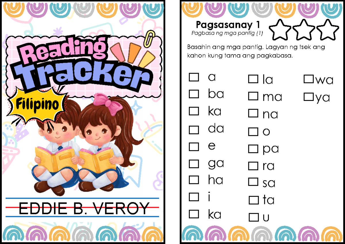 Pagsasanay sa Pagbasa: Tracker ng mga Pantig at Salita - Studocu