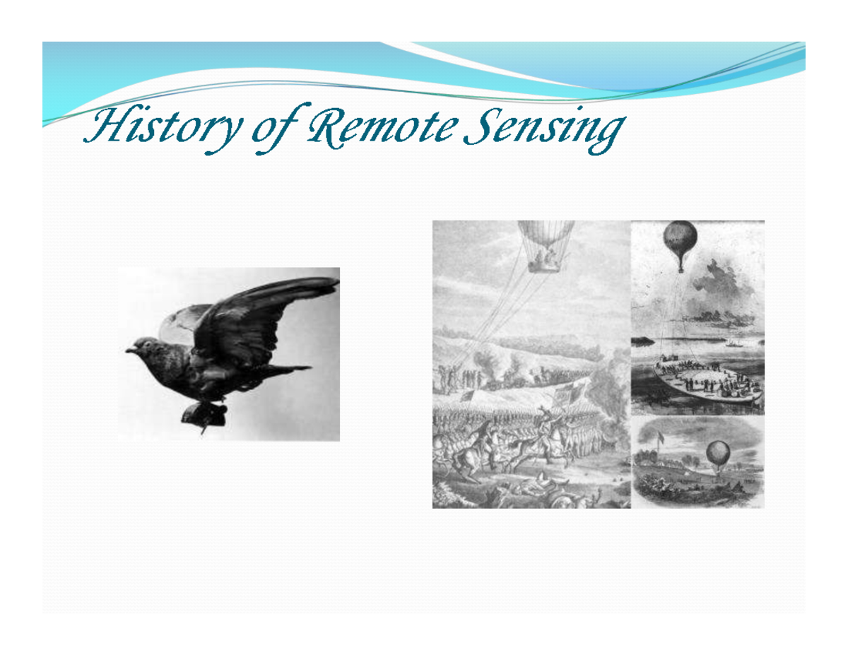 History of Remote Sensing: Key Milestones and Innovations - Studocu