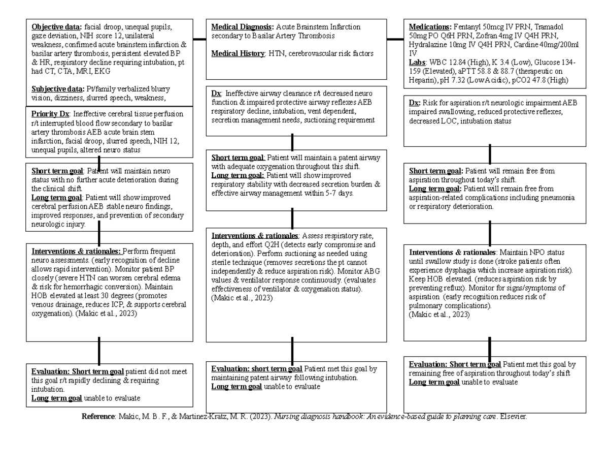 4800 Clinical Concept Map: Acute Brainstem Infarction in Neuro ICU ...