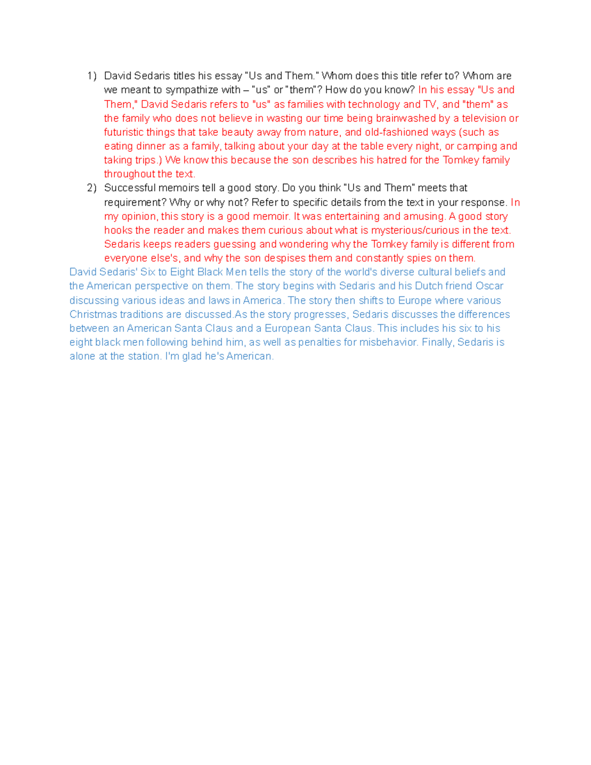 David sedaris - Marble statue - David Sedaris titles his essay “Us and ...