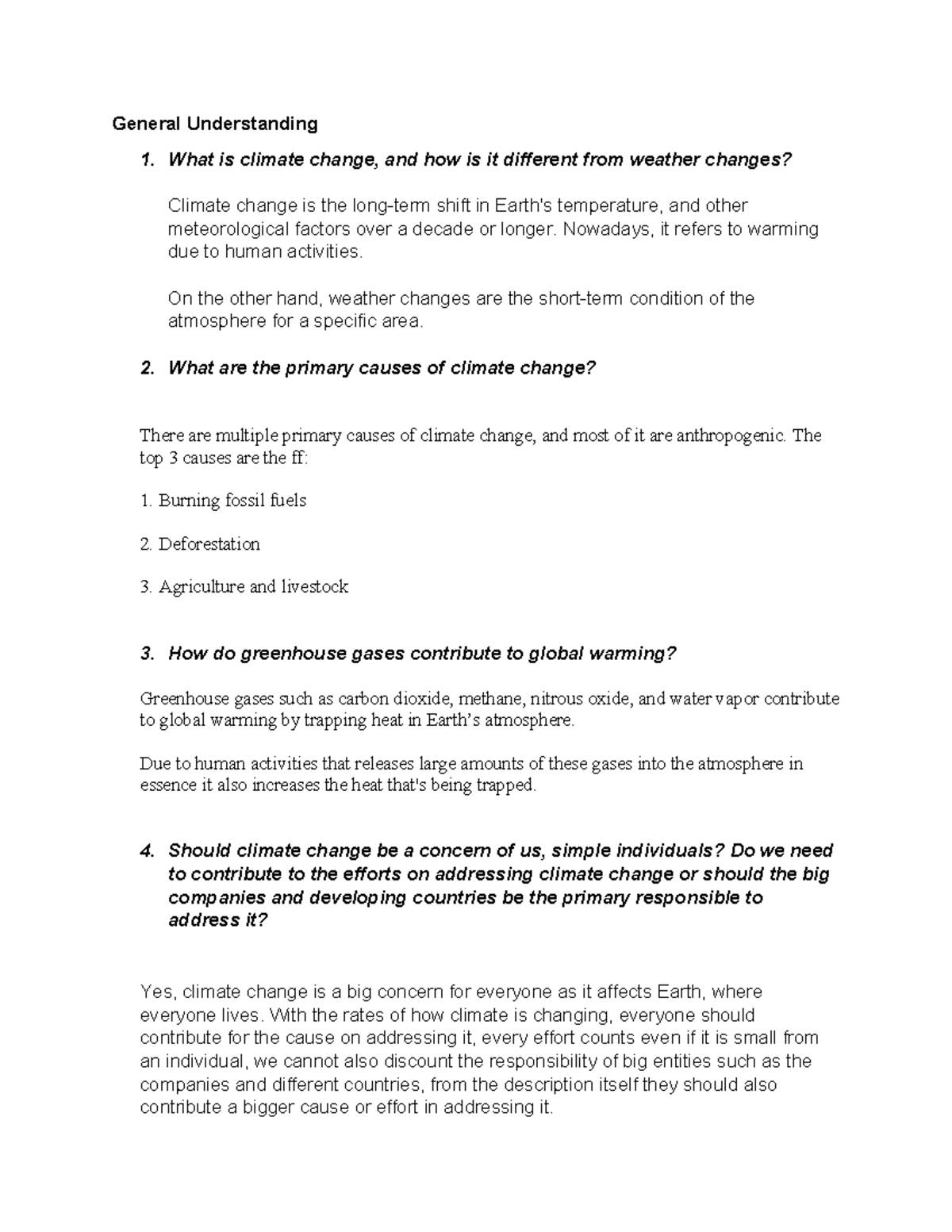 CC-Seatwork Assignment: Understanding Climate Change and Its Impacts ...
