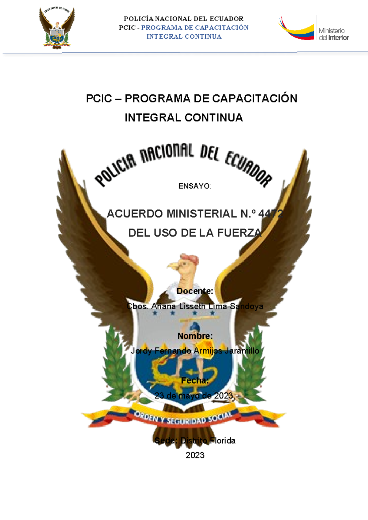 Acuerdo Ministerial 4472 - PCIC – PROGRAMA DE CAPACITACIÓN INTEGRAL ...