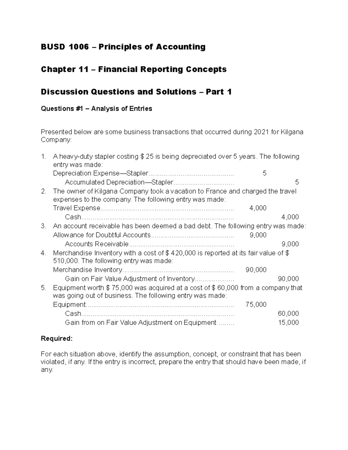 BUSD 1006 - Chapter 11 - Discussion Qs & Solutions (Part 1) Summary ...