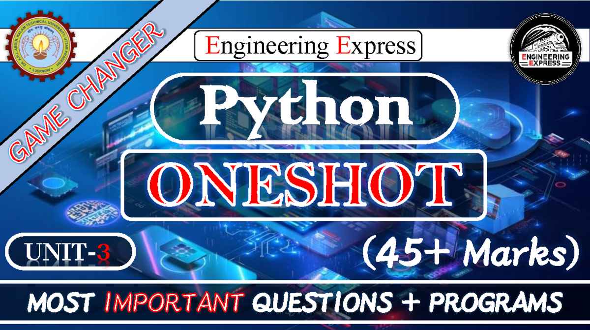 Python Unit 3: Key Functions, Lists, and Tuples - Engineering Express - Studocu