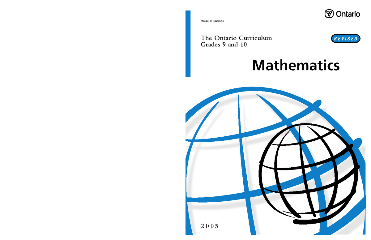 Math 910curr 1 - Lecture Notes on Ontario Grades 9 and 10 Curriculum ...