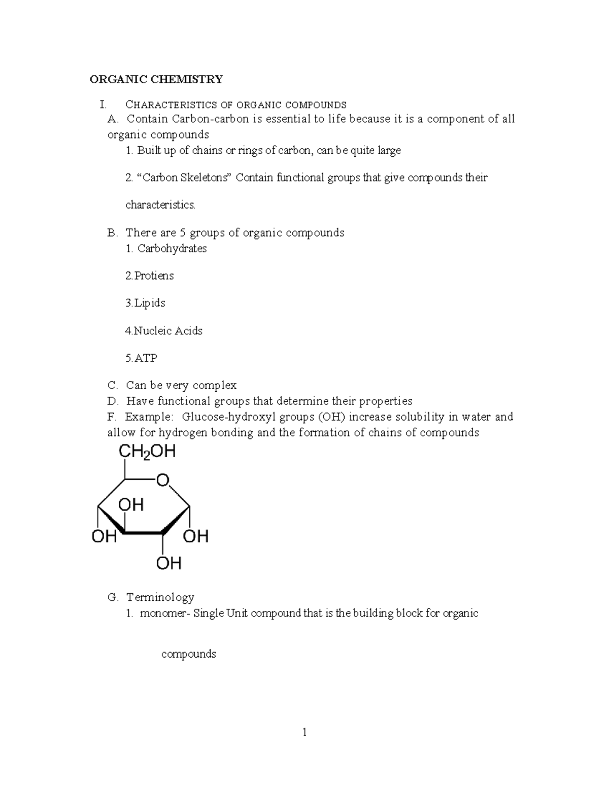 Organic Chemistry I: Key Characteristics of Organic Compounds - Studocu