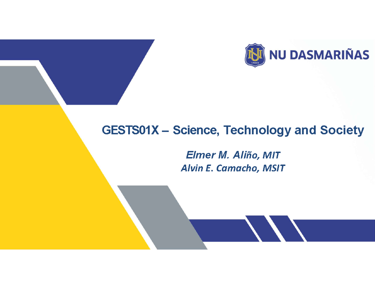 GESTS01X Week 3A Discussion: Intro to Science, Technology & Society ...