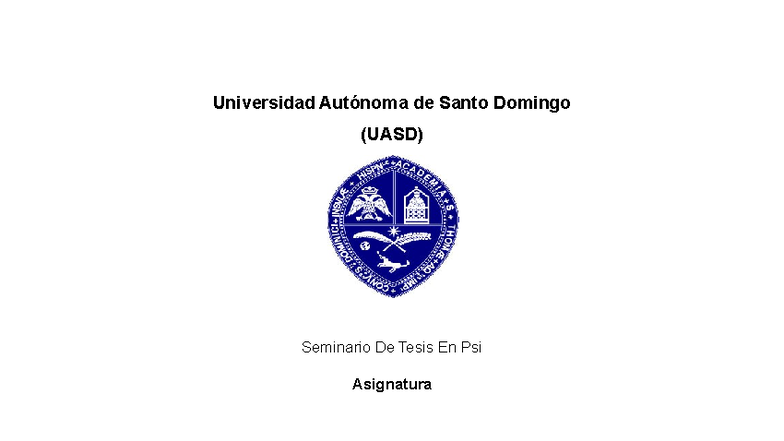 UASD - Seminario de Tesis: Guía para Elaboración de Proyectos - Studocu