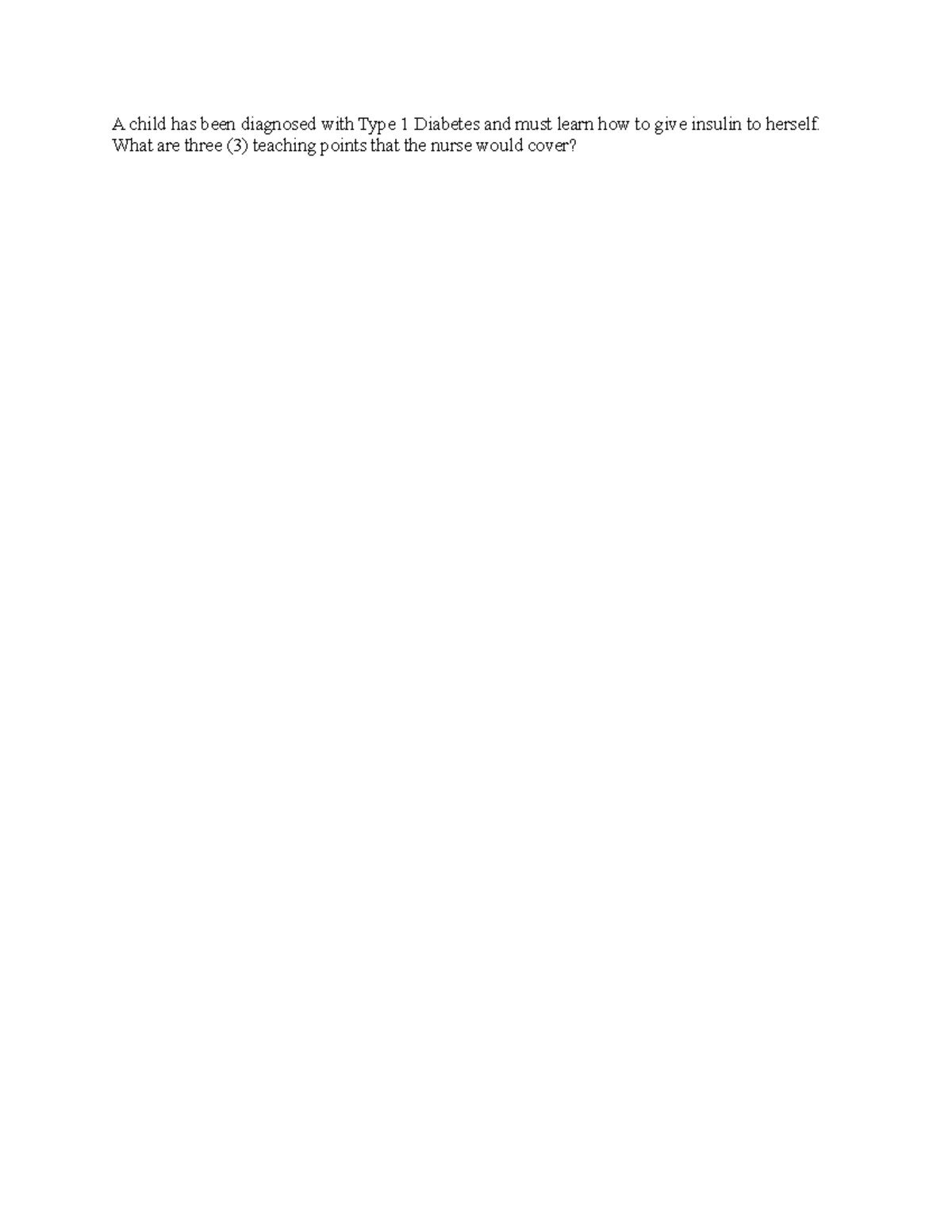 ATI Capstone Children Post Assessment Assignment - NSG4071 - A child ...