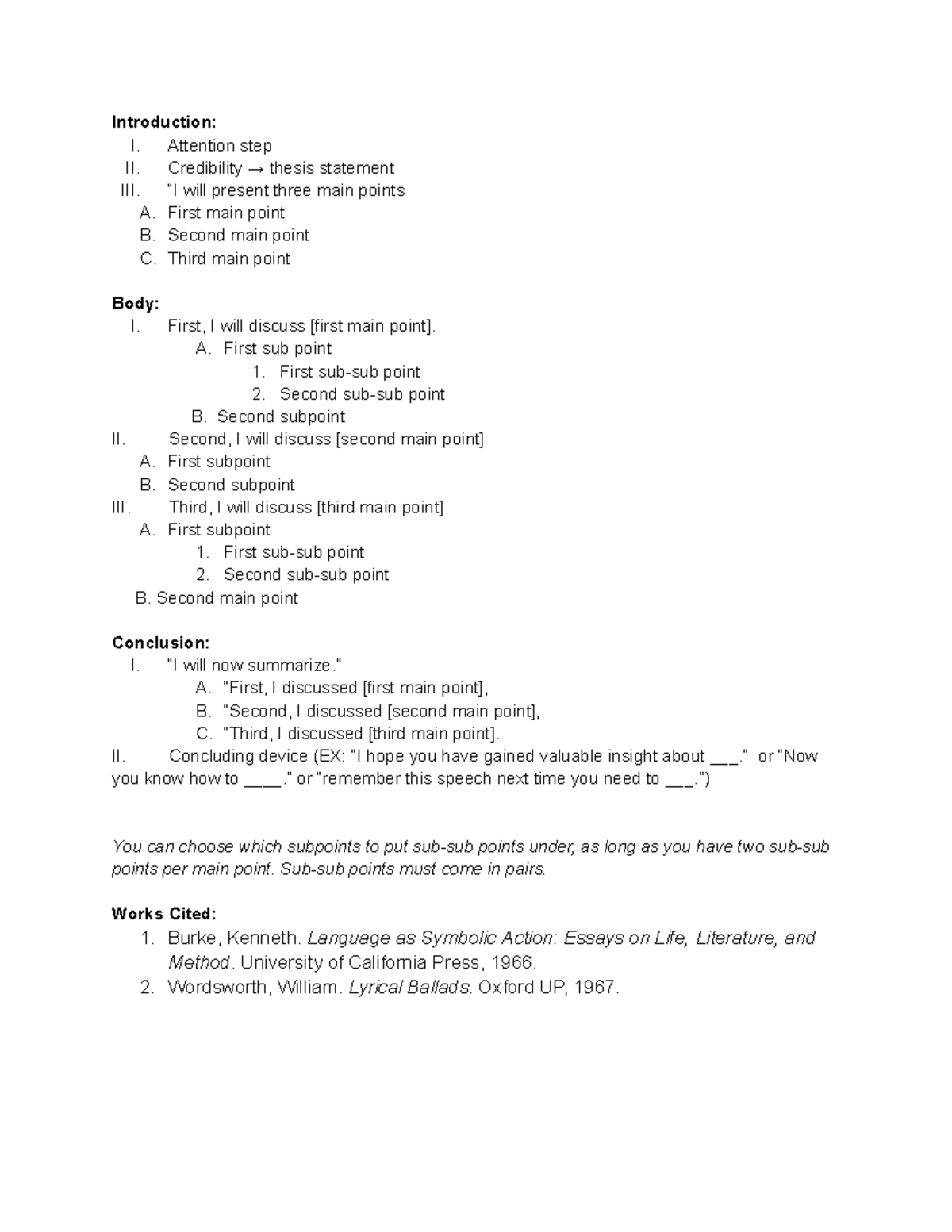ENG 101: Outlining the Thesis Statement Structure - Studocu