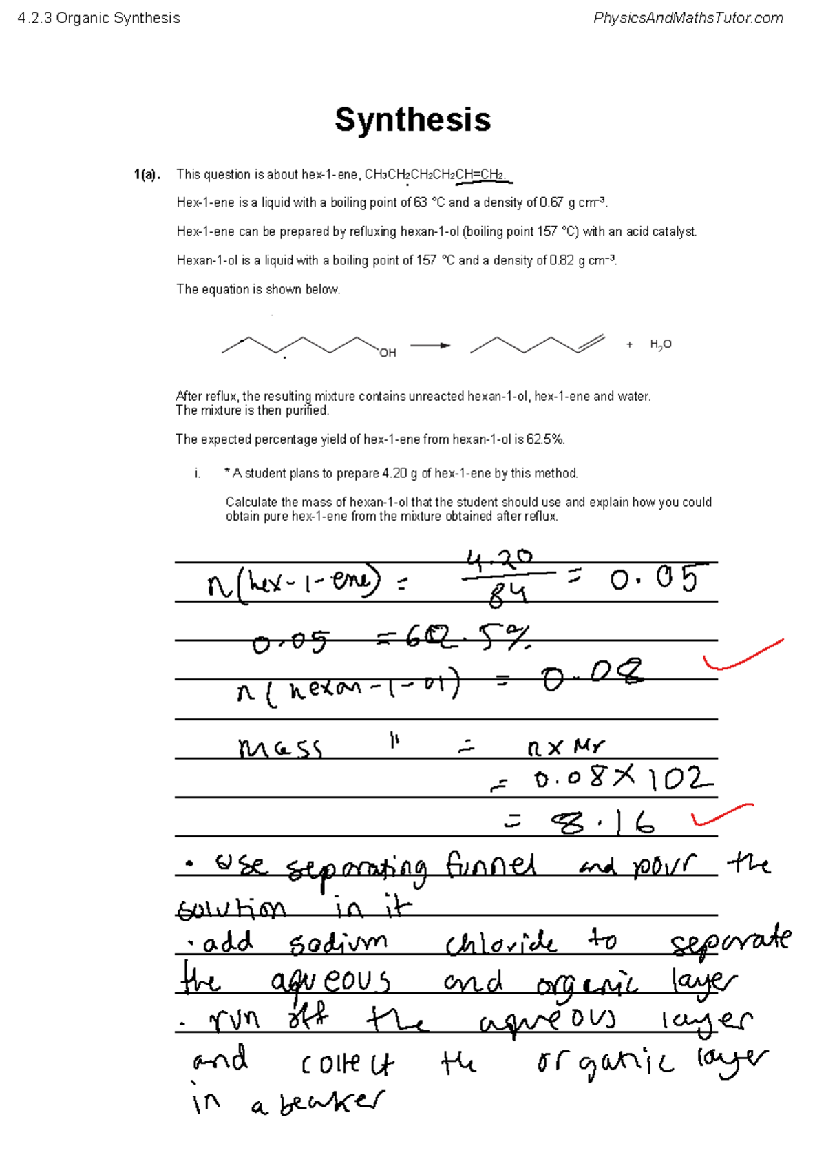 Organic Synthesis Final Exam QP: Detailed Mechanisms & Reactions - Studocu