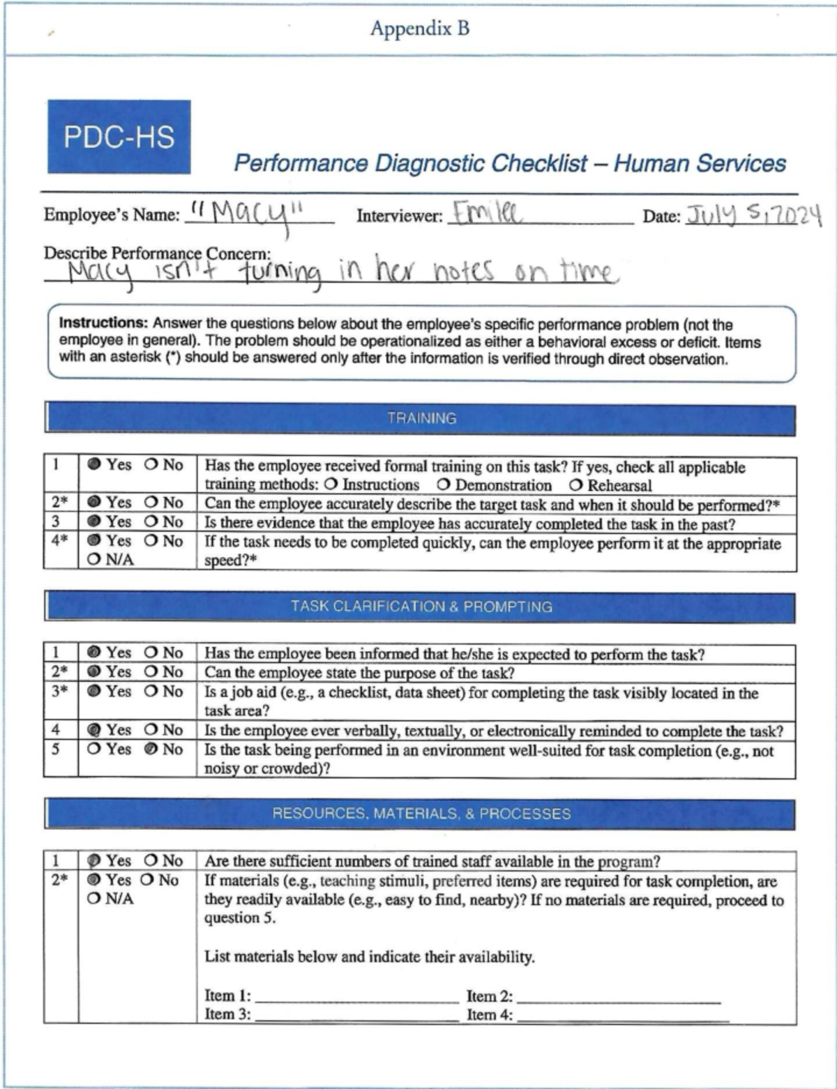 SPCE610 Learning Activity 7: Performance Diagnostic Checklist - Studocu