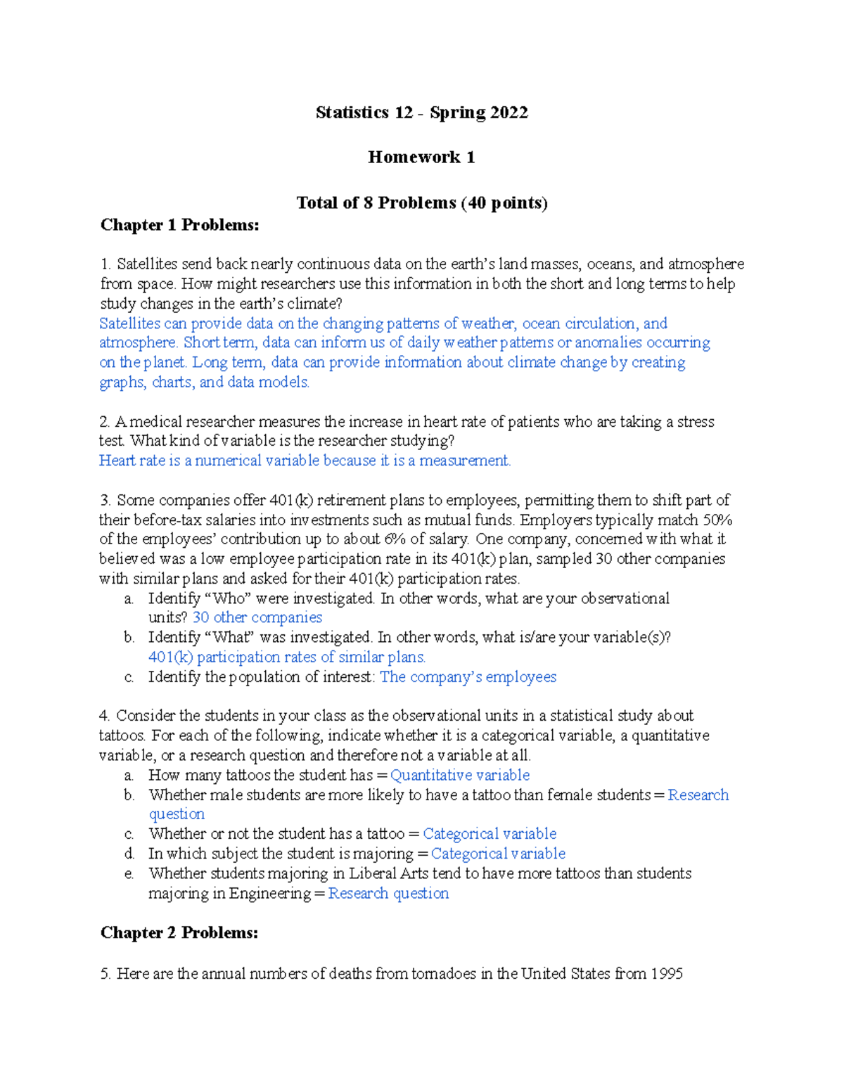 Statistics 12 Homework 1 Solutions - Spring 2022 Analysis - Studocu