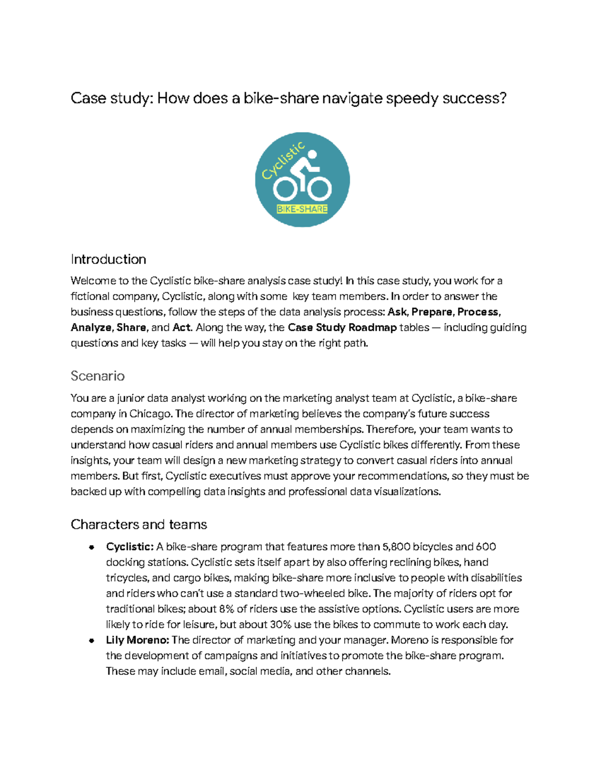 Case Study 1: Navigating Speedy Success in Bike Sharing at Cyclistic ...