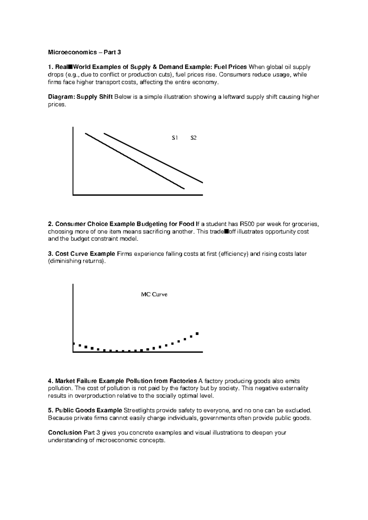 Microeconomics 101: Part 3 - Key Concepts & Examples - Studocu