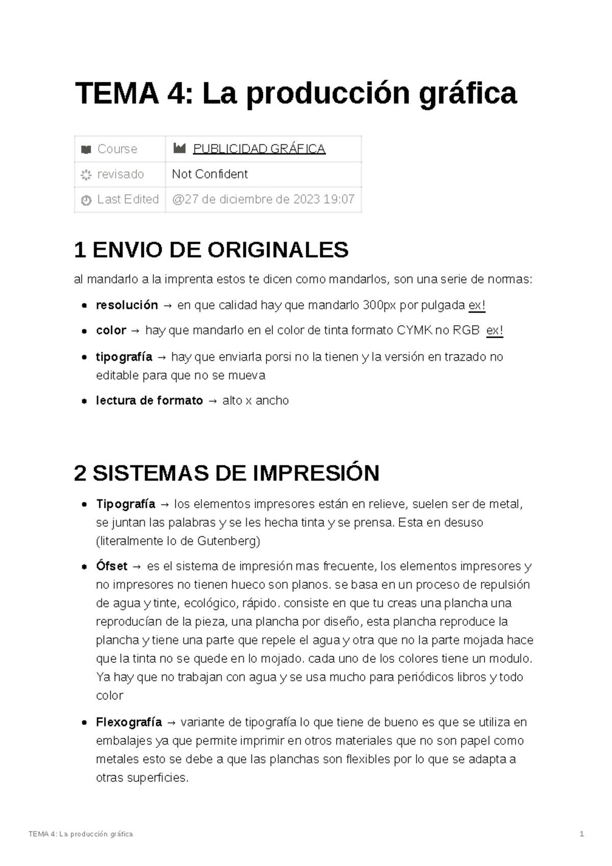 TEMA 4: Producción Gráfica en PUBLICIDAD GRÁFICA - Normas y Sistemas ...