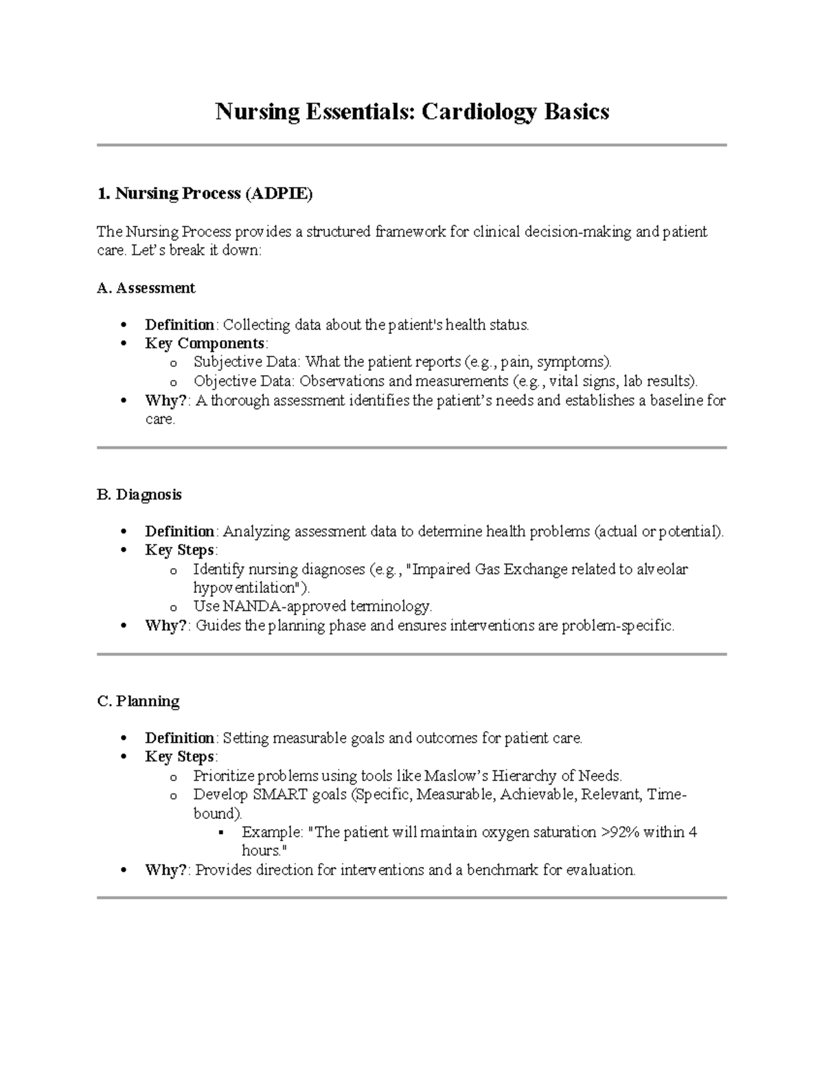 Nursing Essentials-Cardiology Basics - Nursing Essentials: Cardiology ...
