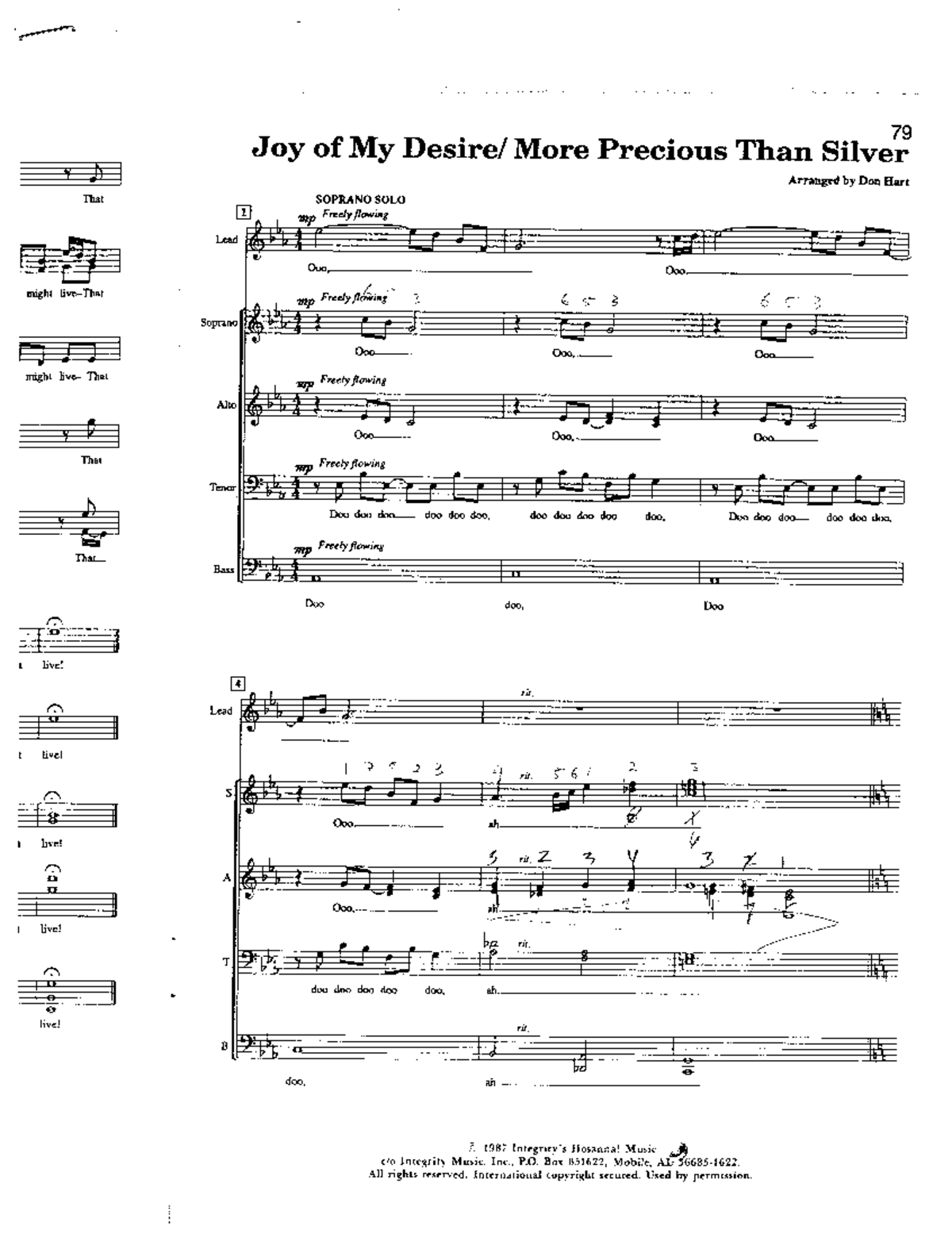 Don Hart - Joy of My Desire Daily Sheet Music (Soprano Solo) - Studocu