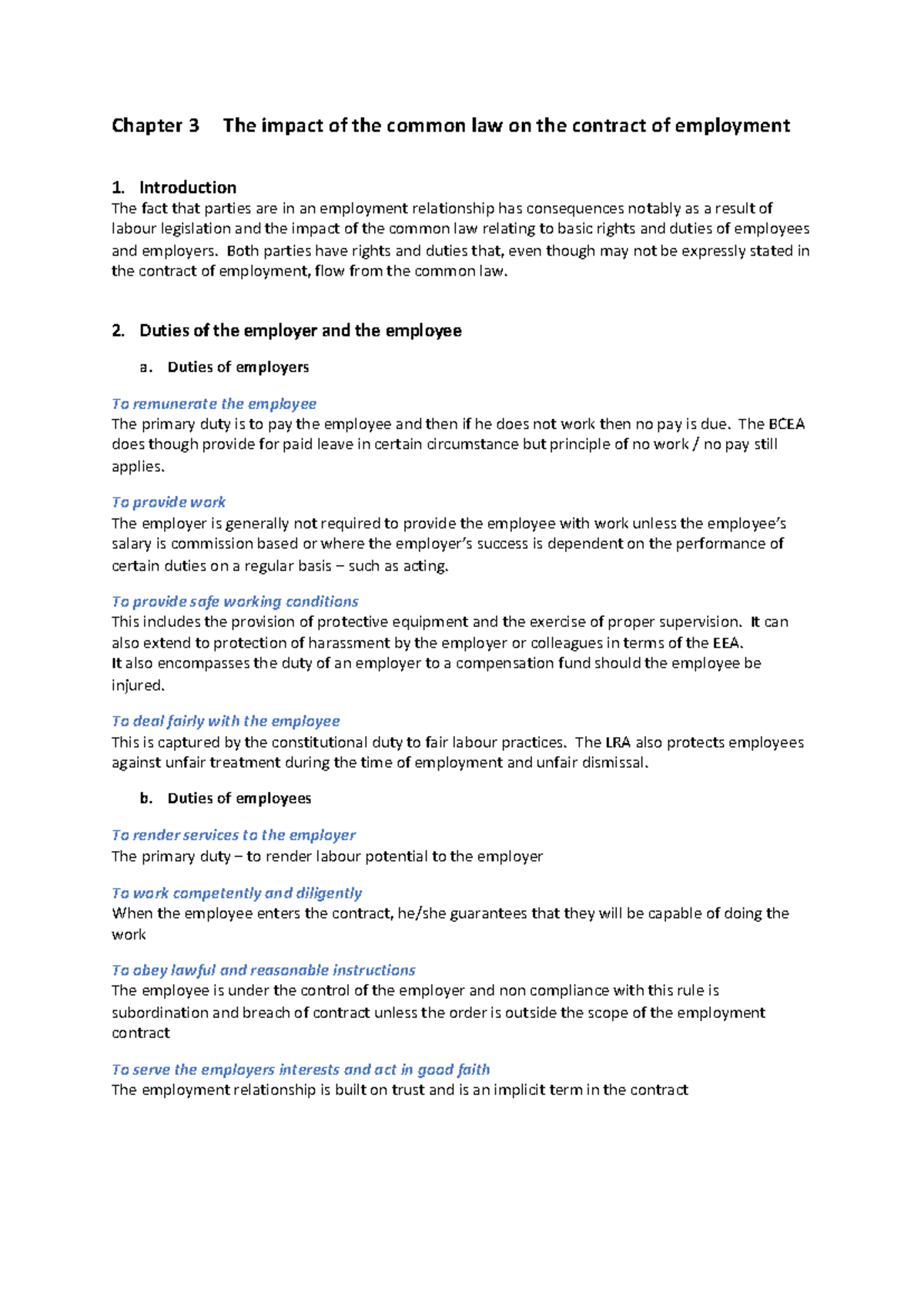 Chapter 3: Common Law Influence on Employment Contracts and ...
