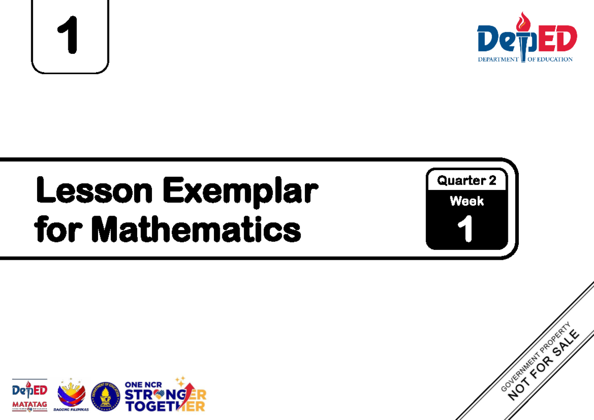 LE G1 Mathematics Q2 Week 1 Lesson Exemplar: Measuring Lengths - Studocu