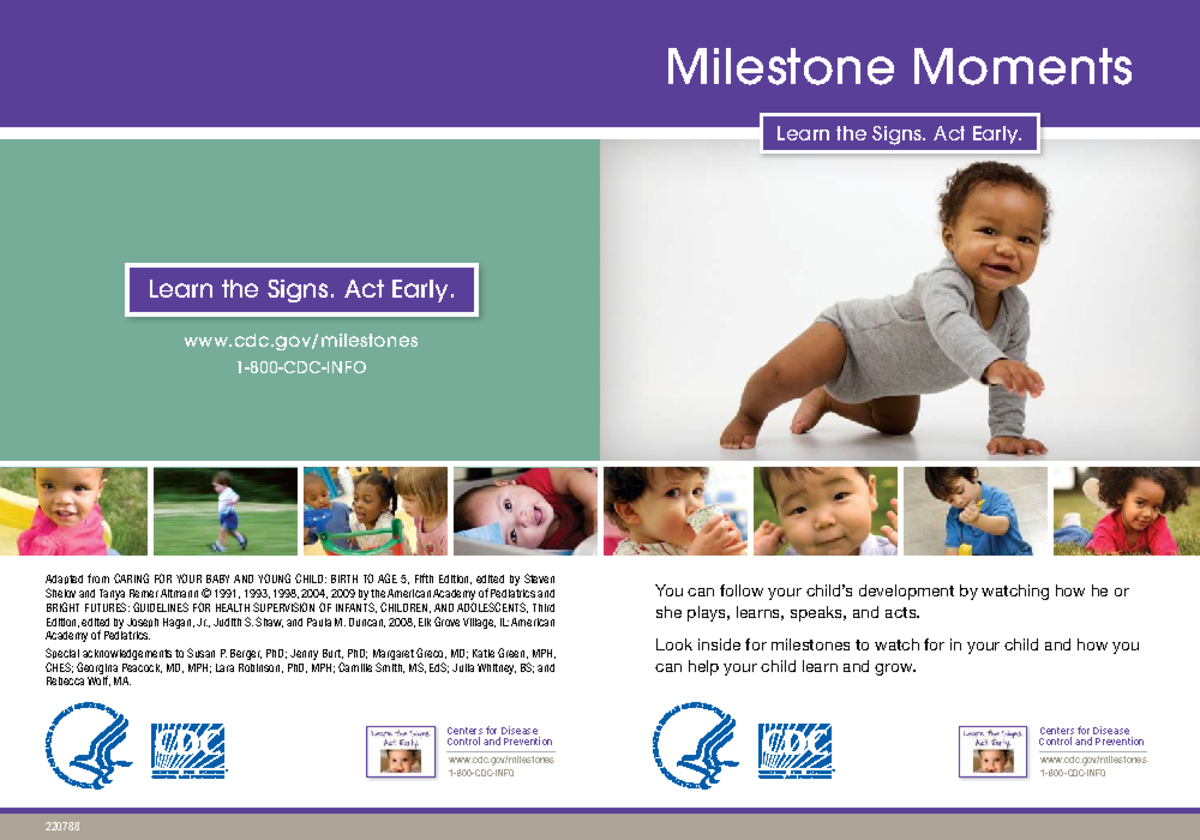 CDC Milestones: Your Child's Development from 2 Months to 5 Years - Studocu