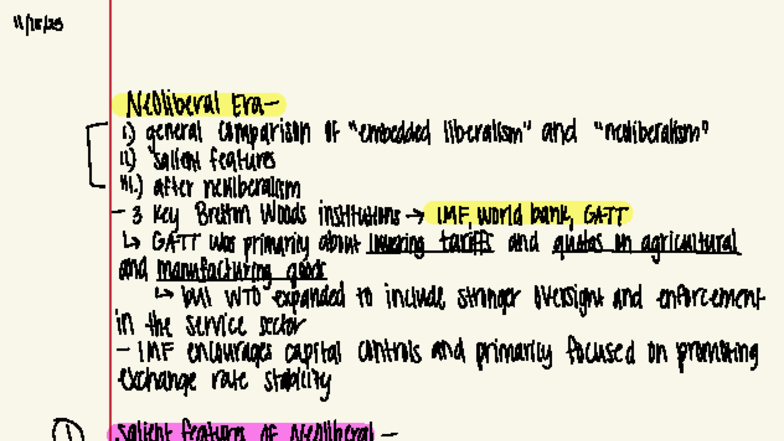 Neoliberalism vs. Embedded Liberalism: Key Features & Comparisons - Studocu