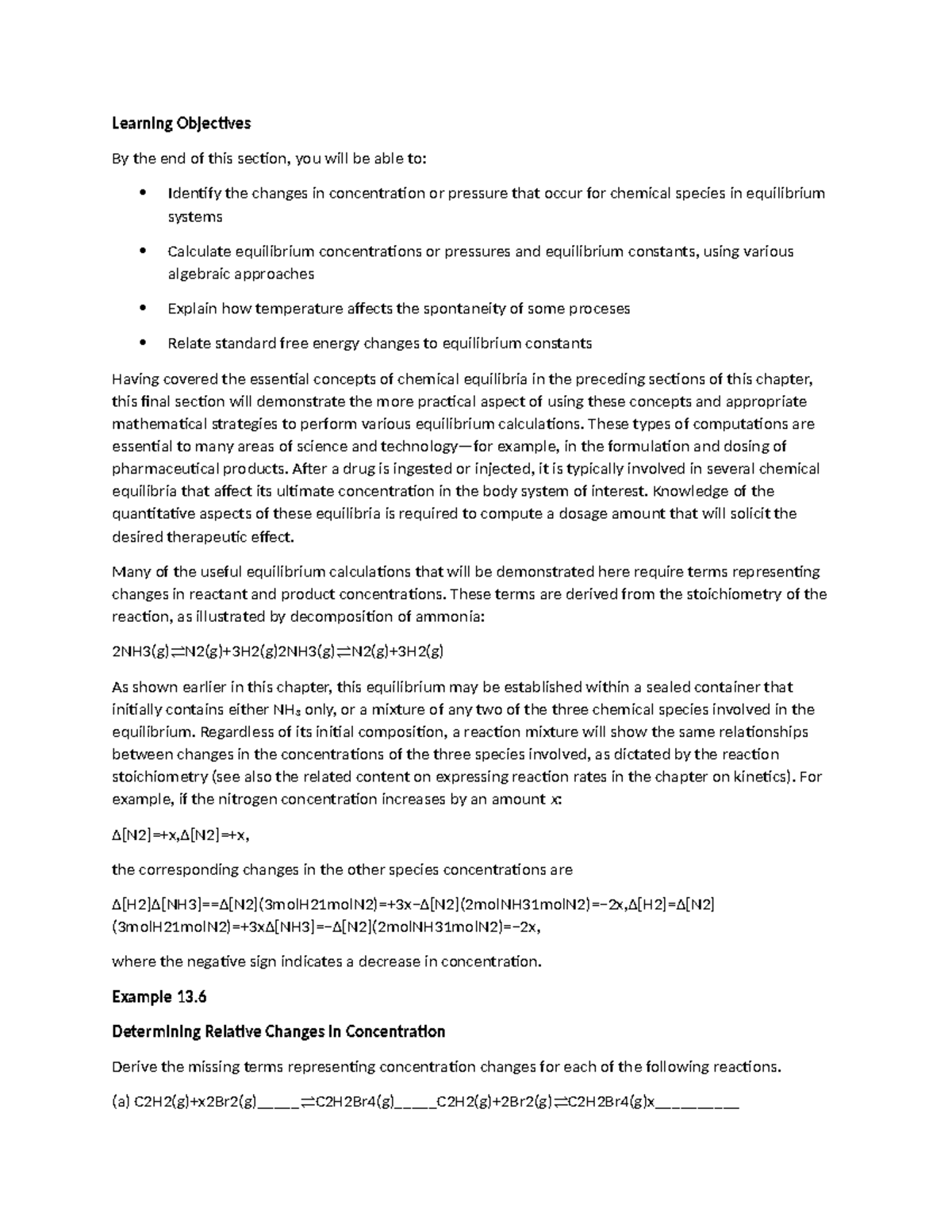 Temperature Dependence of Spontaneity & Equilibrium Concepts (CHEM 101 ...