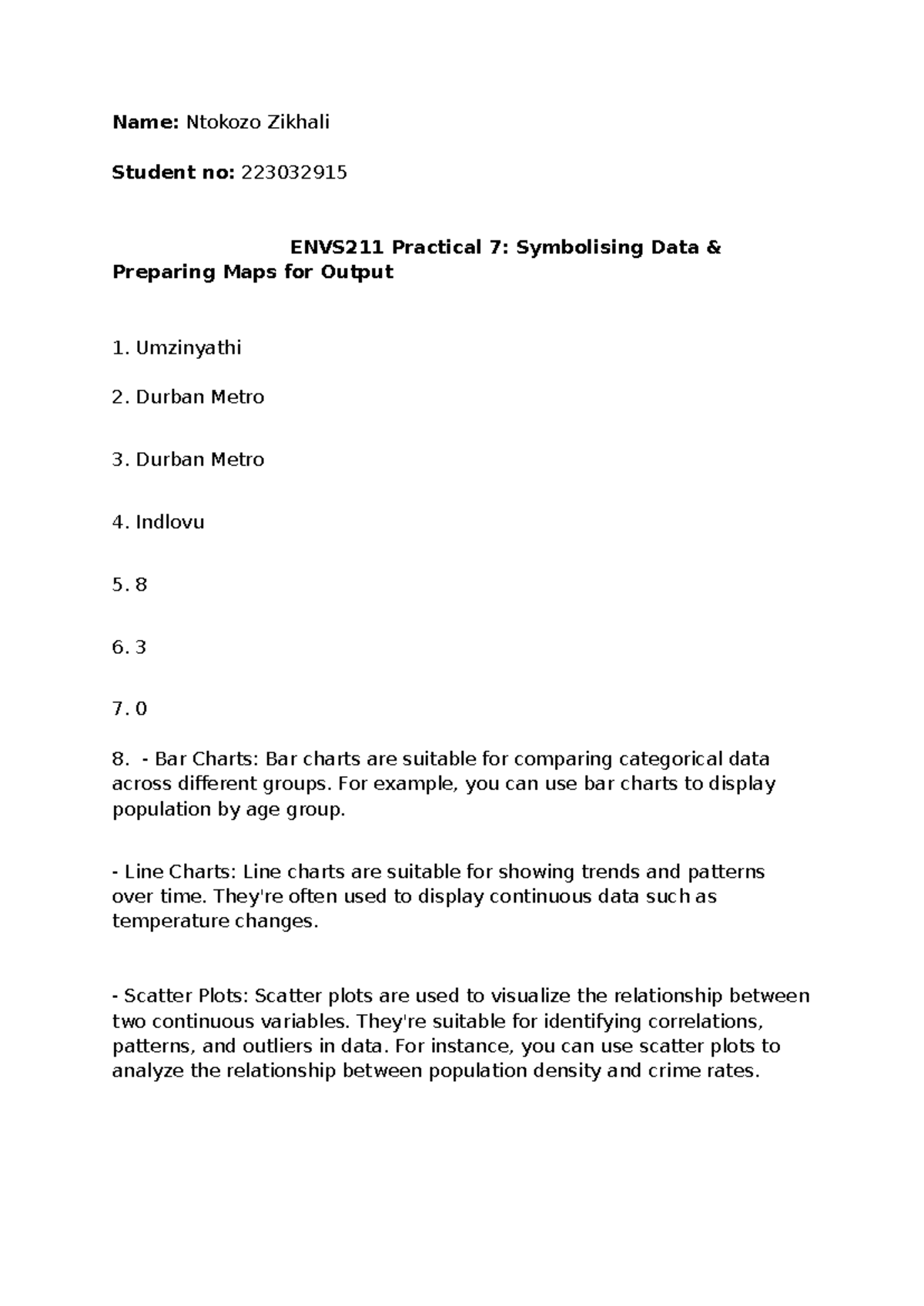 ENVS211 Practical 7: Data Visualization Techniques and Maps - Studocu