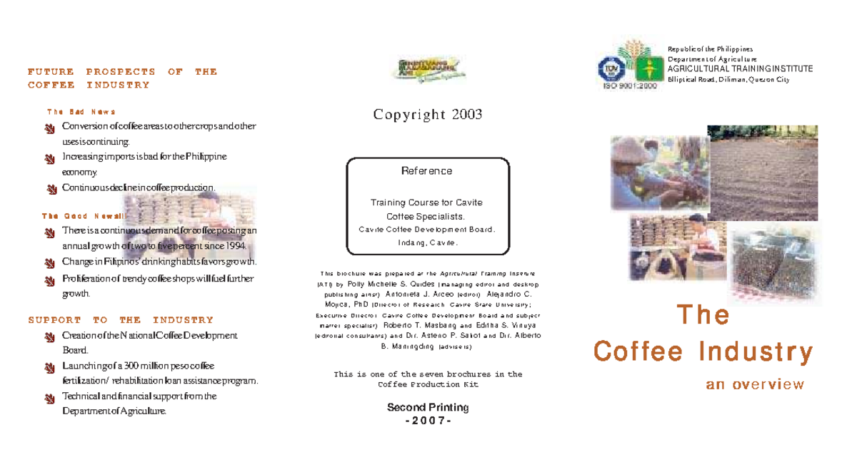 Coffee Industry Overview: Future Prospects and Challenges - 111 - Studocu