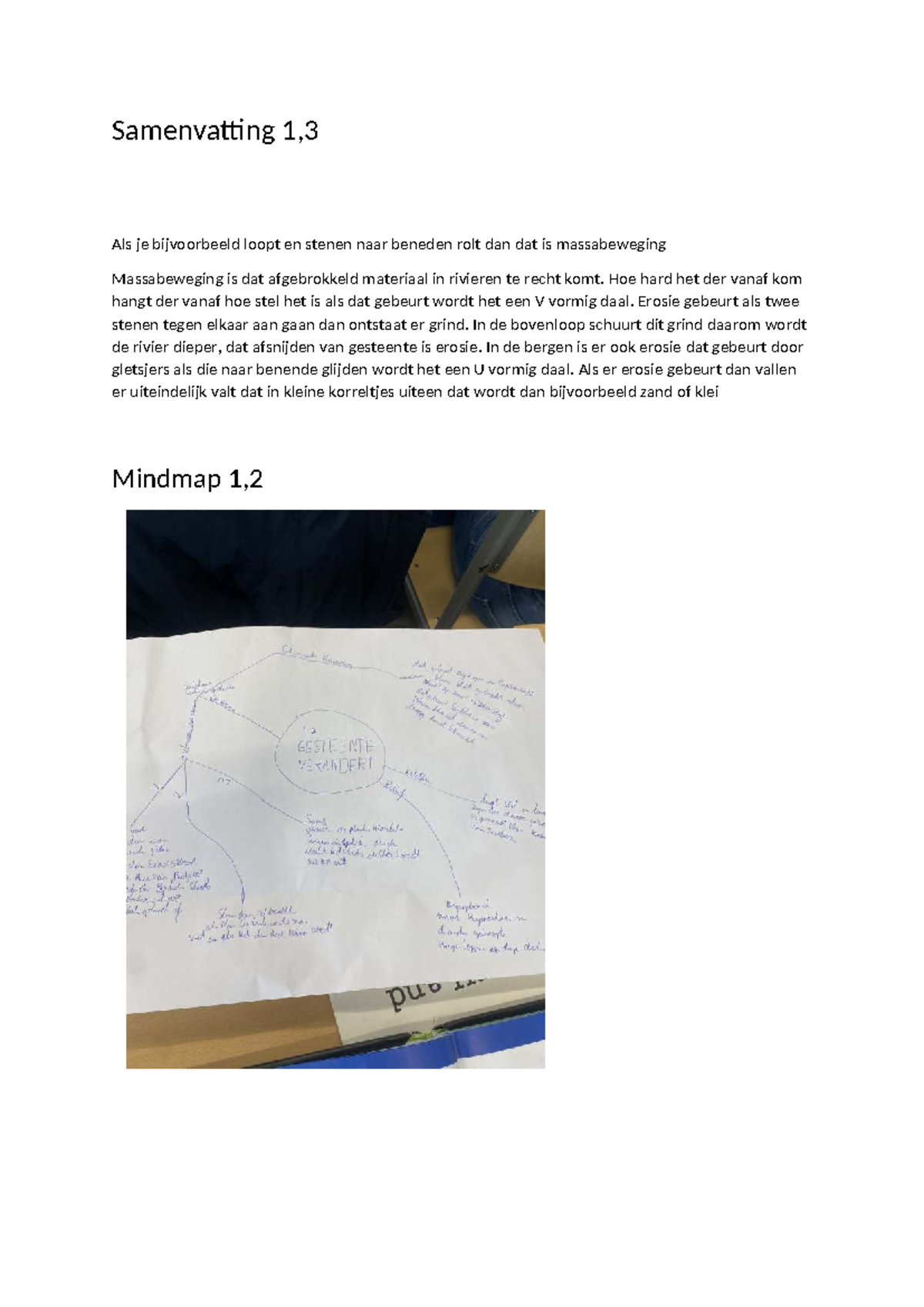Samenvatting 1,3: Massabeweging en Erosie in Rivieren - Studeersnel