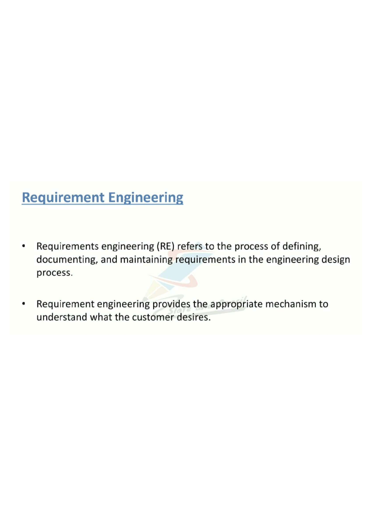 Software Engineering Module 5: Requirements Engineering Overview - Studocu
