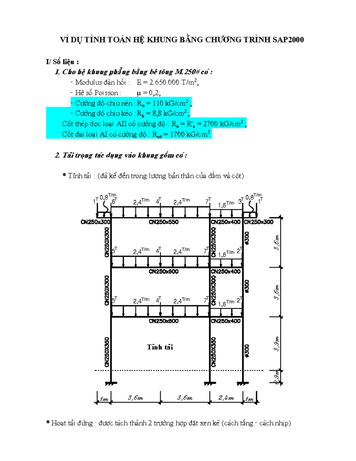 1.VÍ DỤ TÍNH TOÁN THIẾT KẾ KHUNG THÉP BTCT - Môn Kỹ Thuật Xây Dựng ...