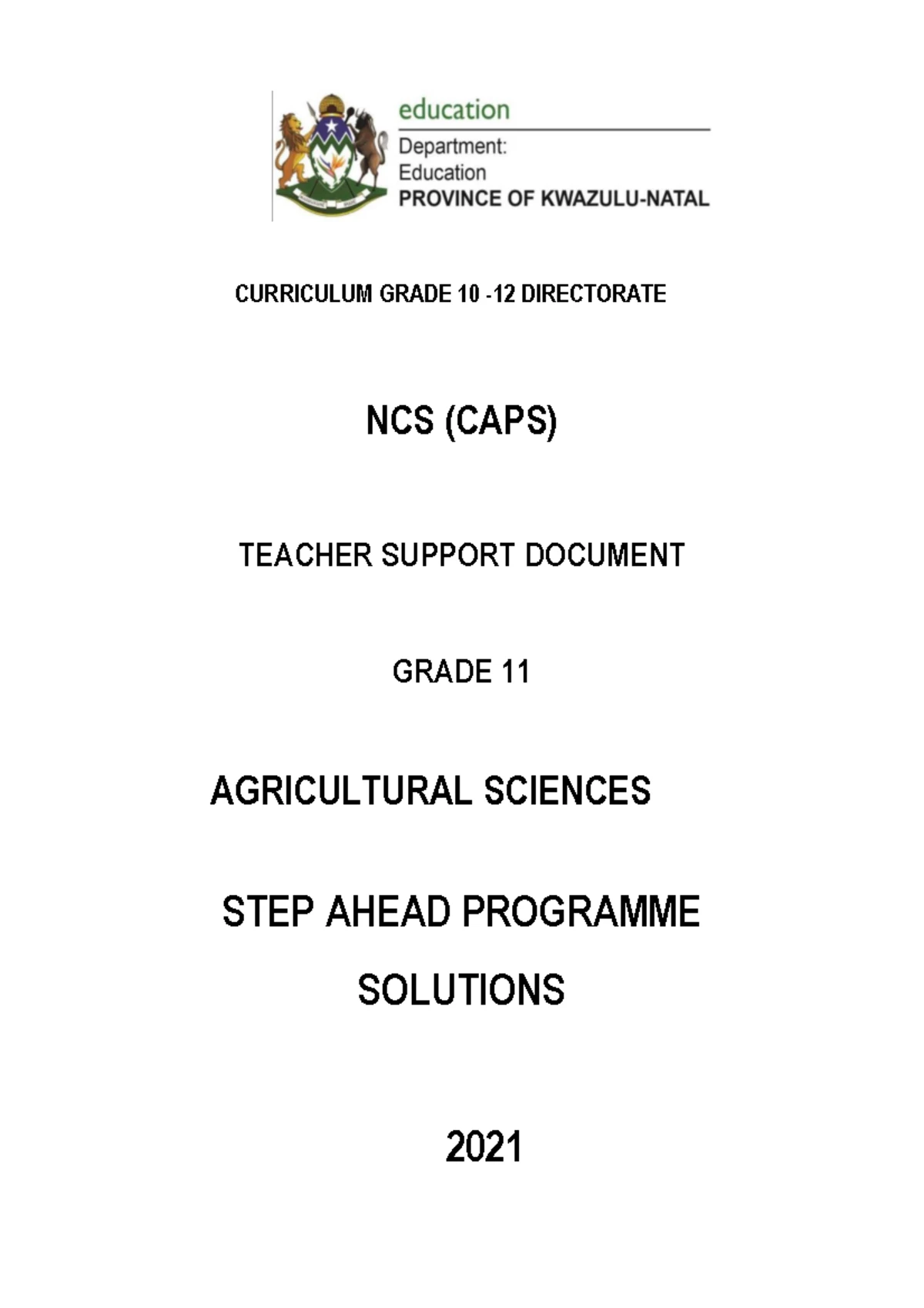 2025 Agricultural Sciences ATP Grade 11 - 2025 ANNUAL TEACHING PLANS ...