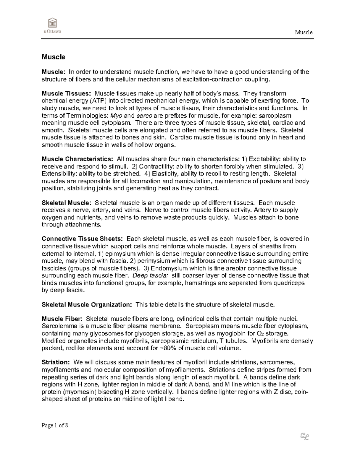 Muscle Structure and Function: Comprehensive Notes for T2b - Studocu