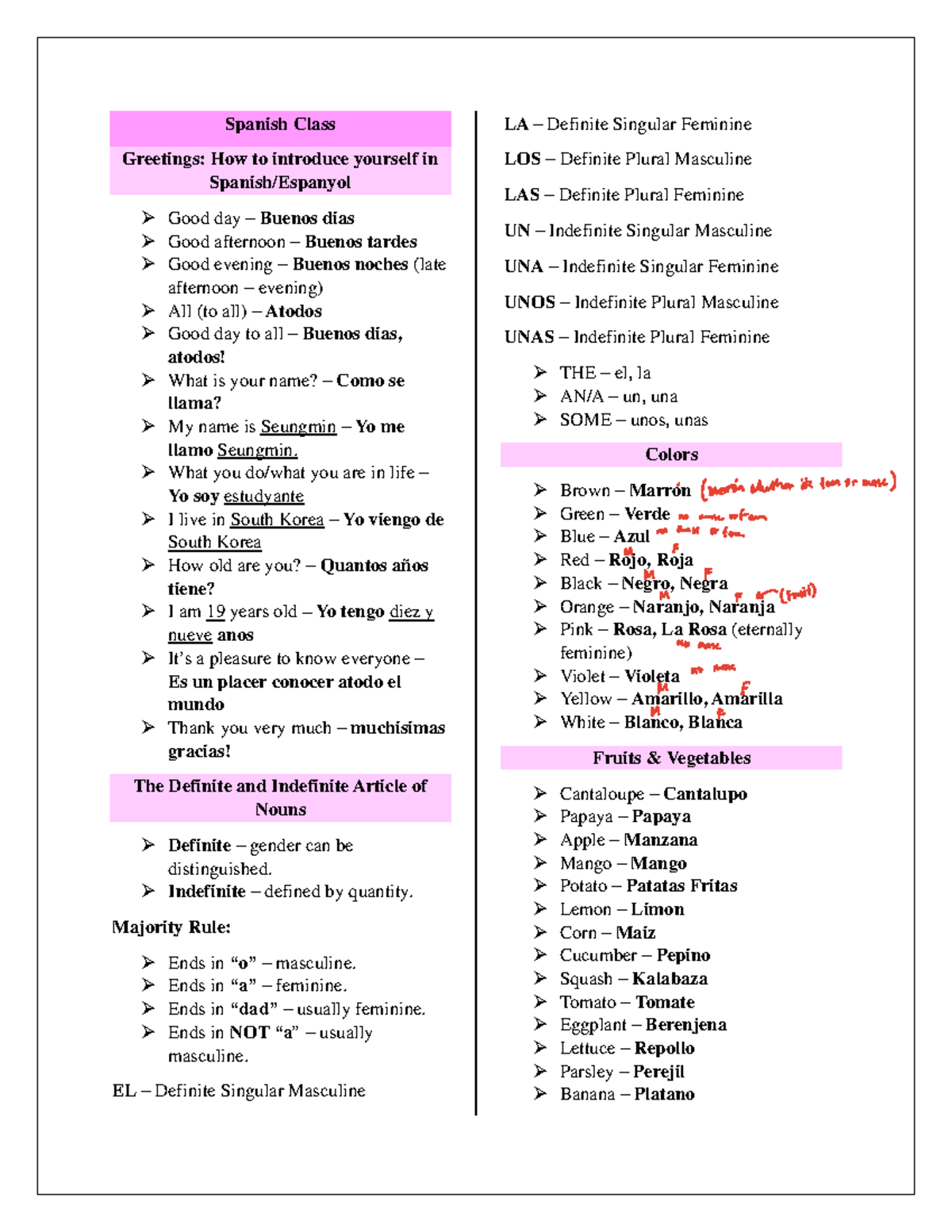 Spanish 101: Introduction to Basics and Common Phrases - Studocu