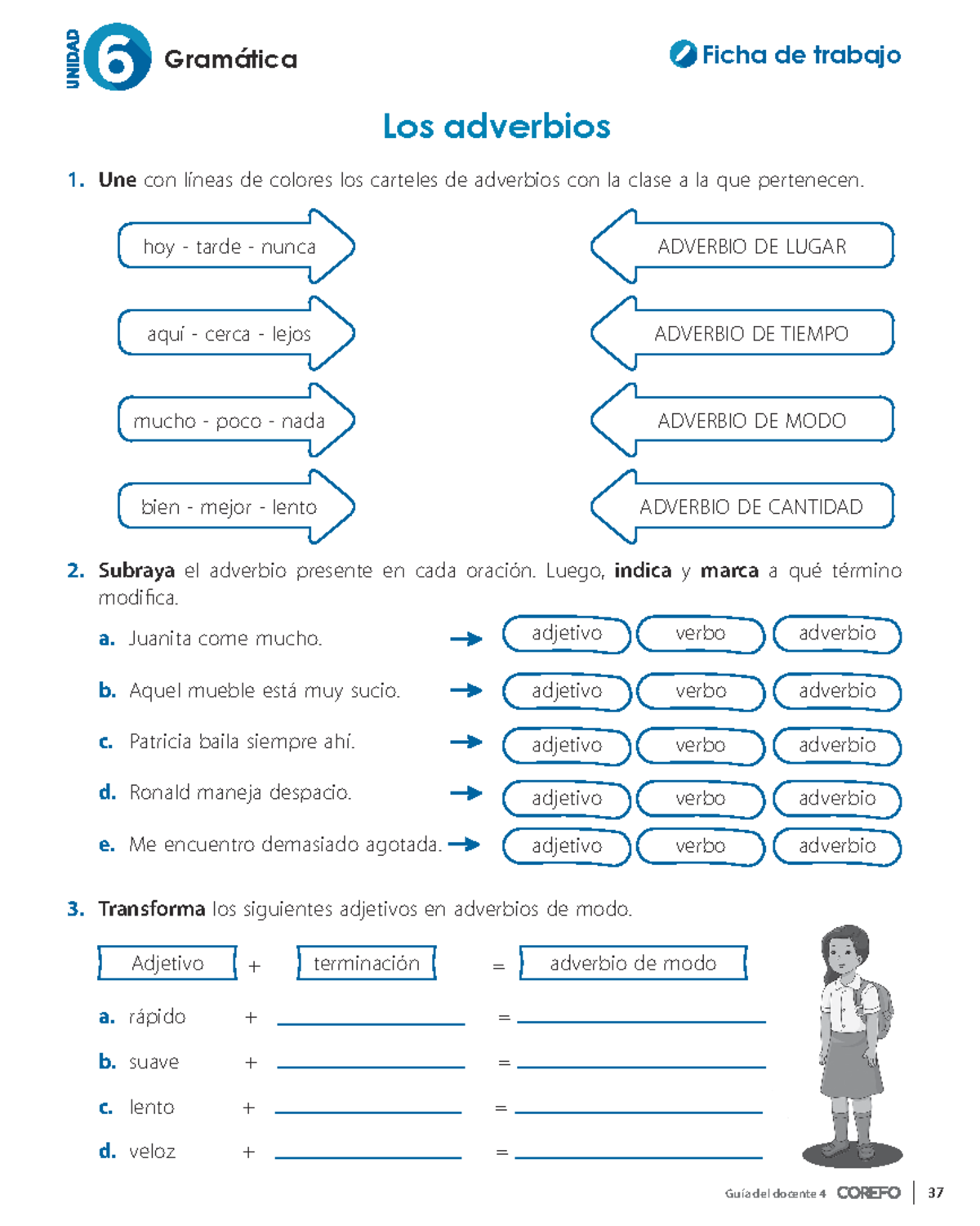 Hoja De Trabajo De Preposición O Adverbio