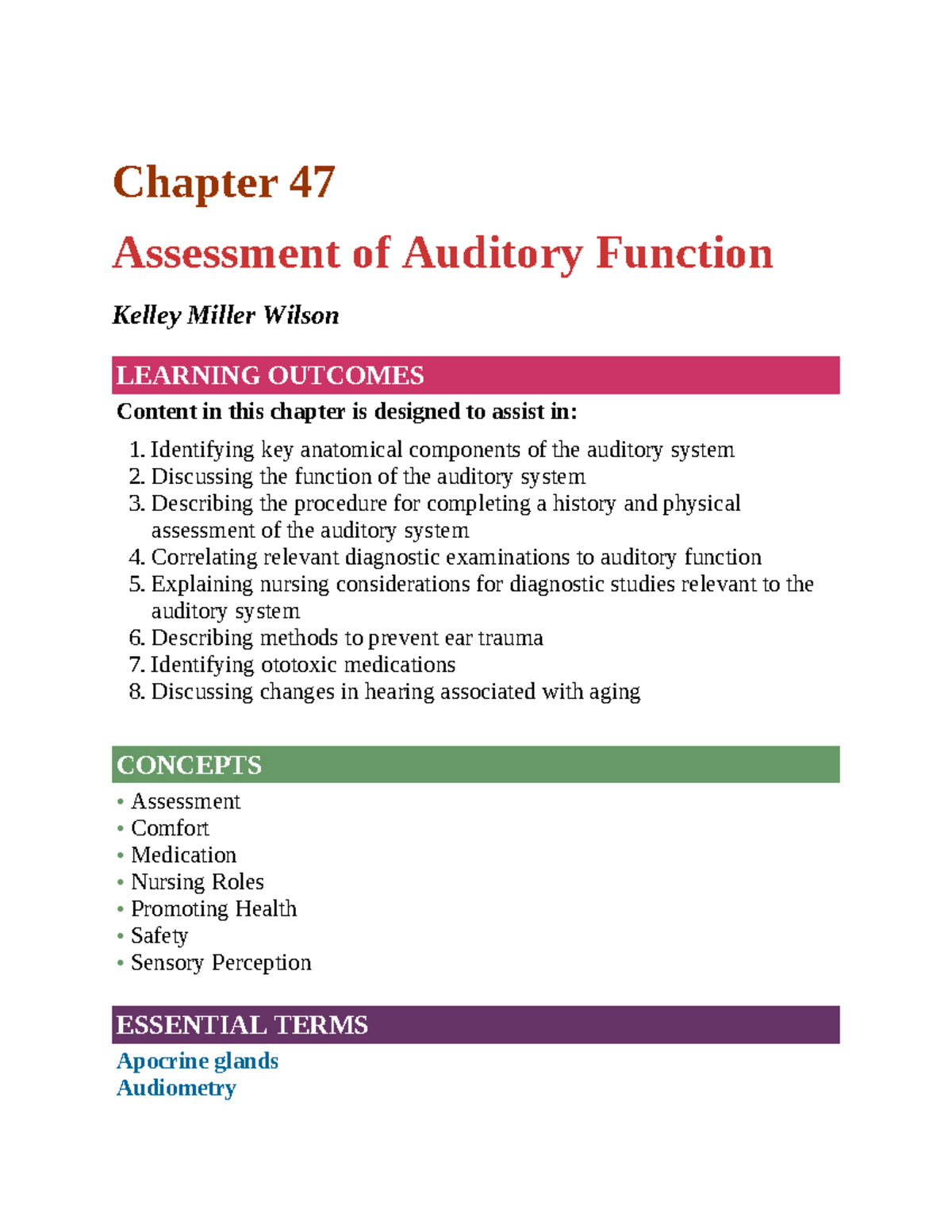 Assessment of Auditory Function: Techniques & Patient Care Strategies ...