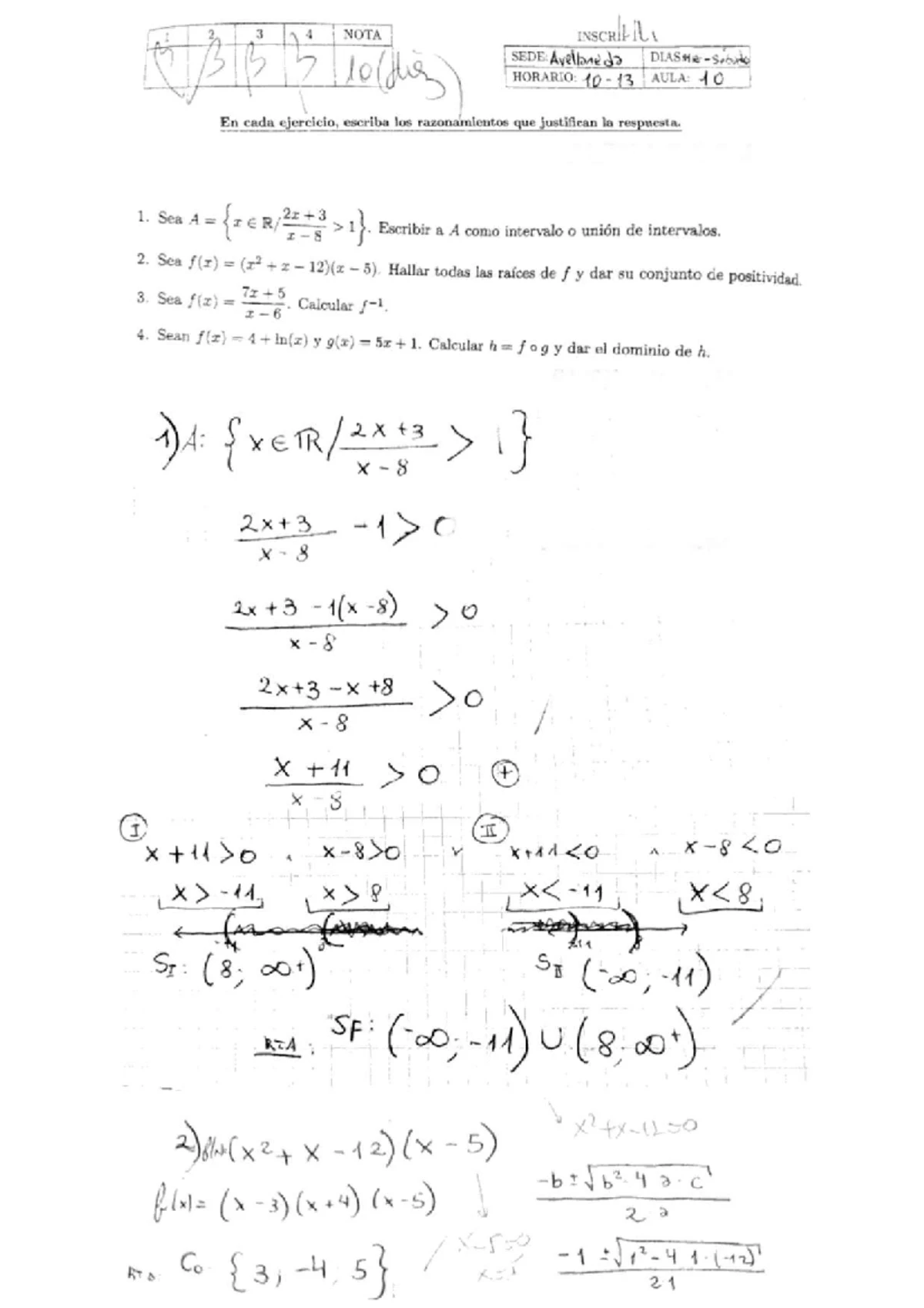 Final Examen Matemáticas (51): Modelo de Preguntas y Respuestas - Studocu