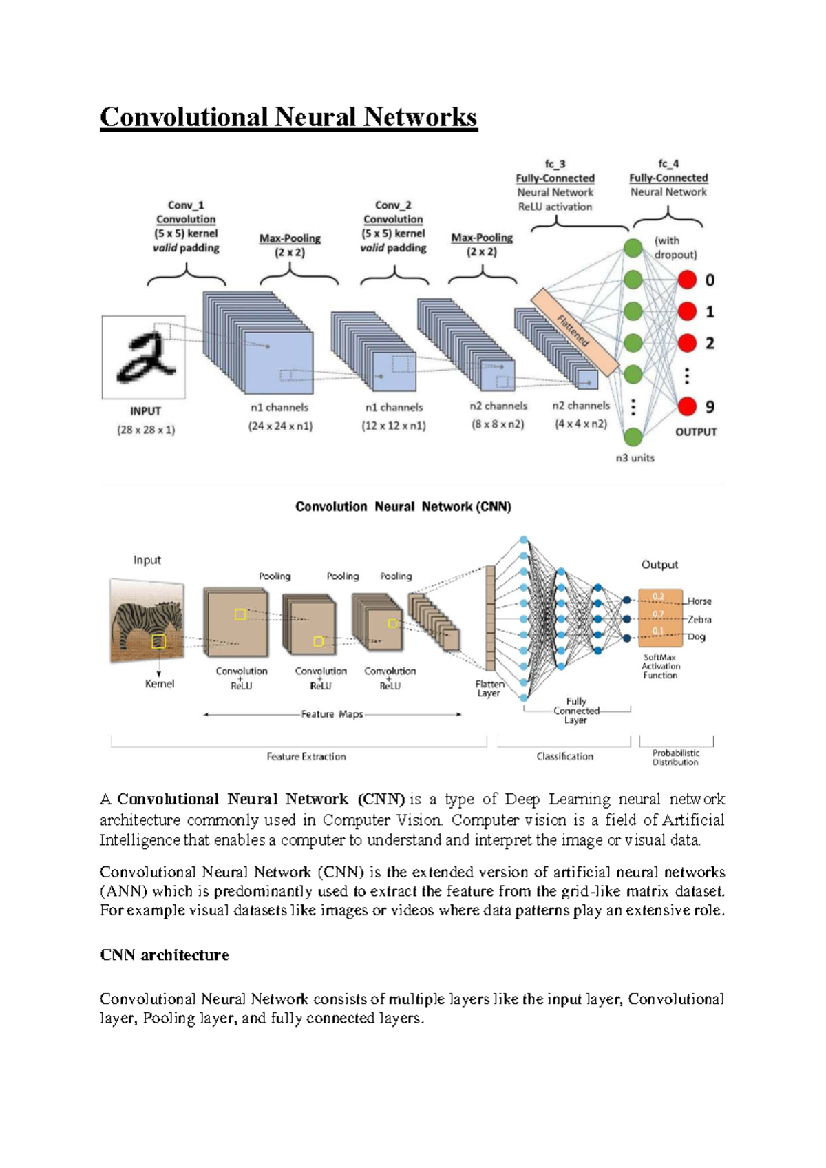 Module 3 Notes - Convolutional Neural Networks (CNN) Overview - Studocu