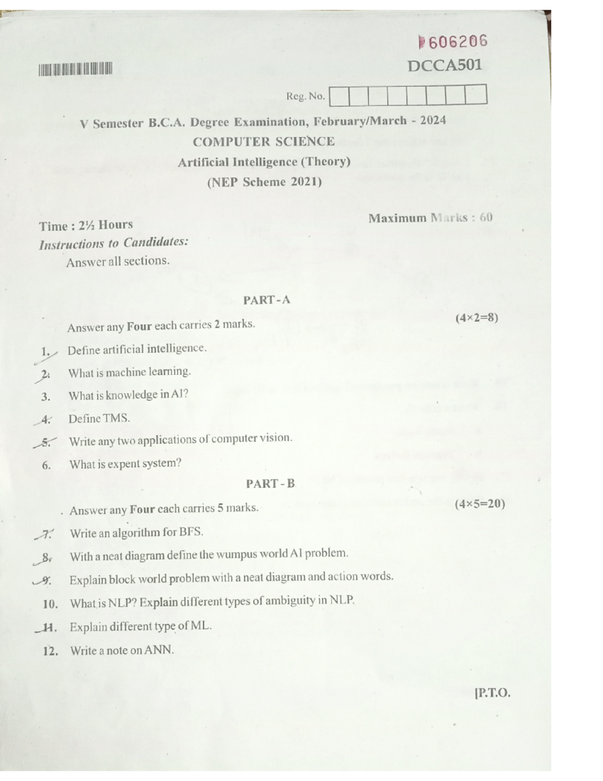 5th Sem (NEP) Computer Science Exam Guide for DCCA501, DCCA502, DCCA503 ...