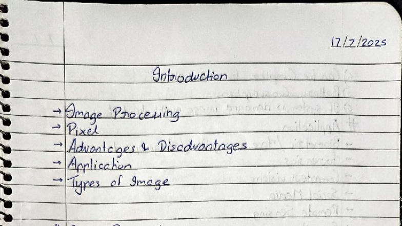 Image Processing Techniques: Unit 1 Notes (FGFSD) - Studocu