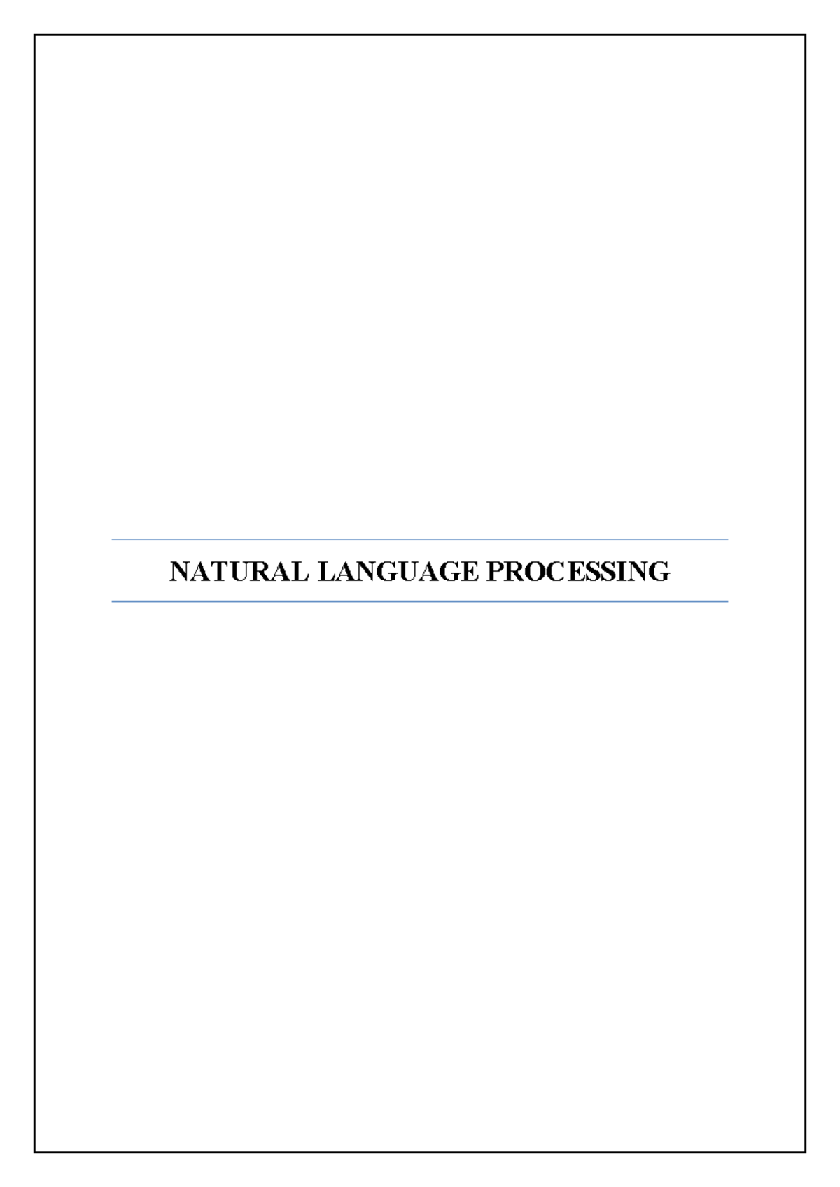 NLP 101: Comprehensive Notes on Natural Language Processing Concepts ...
