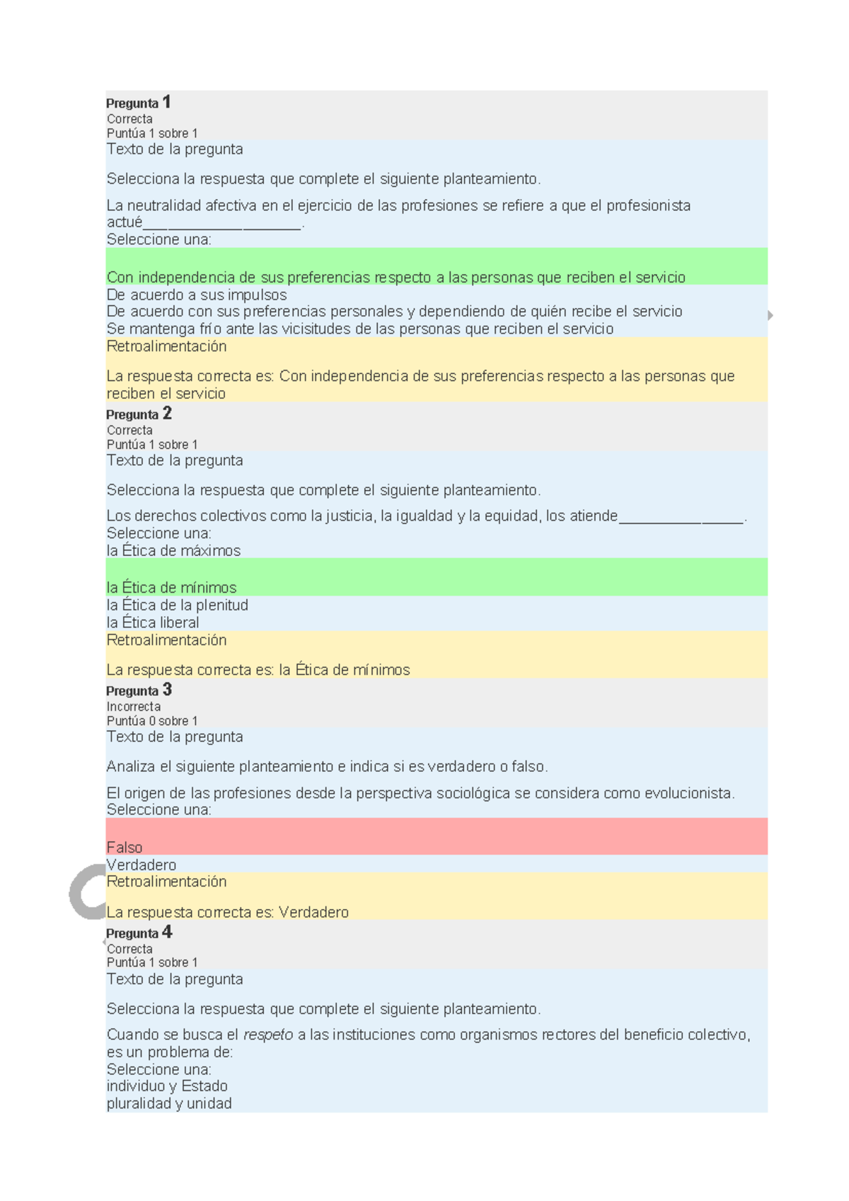 Ética Profesional - Examen 2 (Preguntas y Respuestas) - Studocu