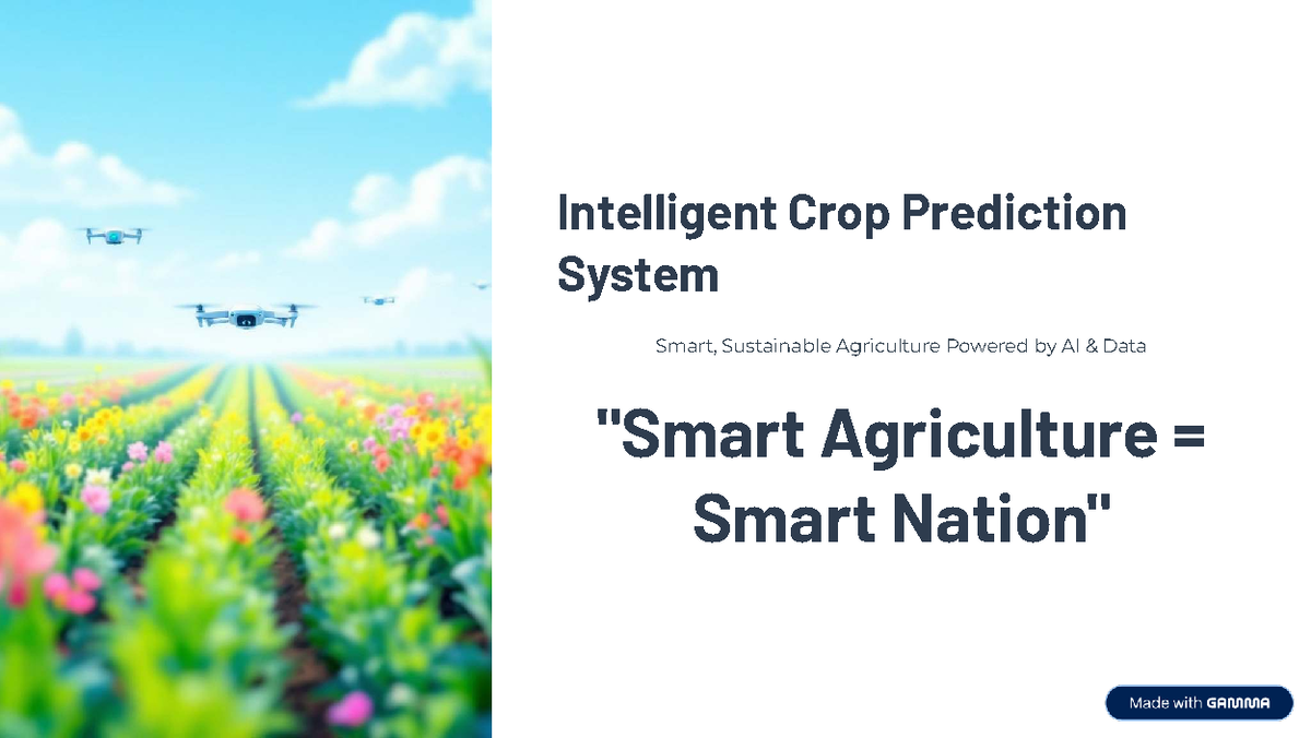 Intelligent Crop Prediction System: AI-Driven Solutions for Sustainable ...