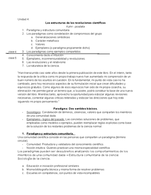 Resumen de la Matriz Disciplinaria en la Obra de Thomas Kuhn - Studocu